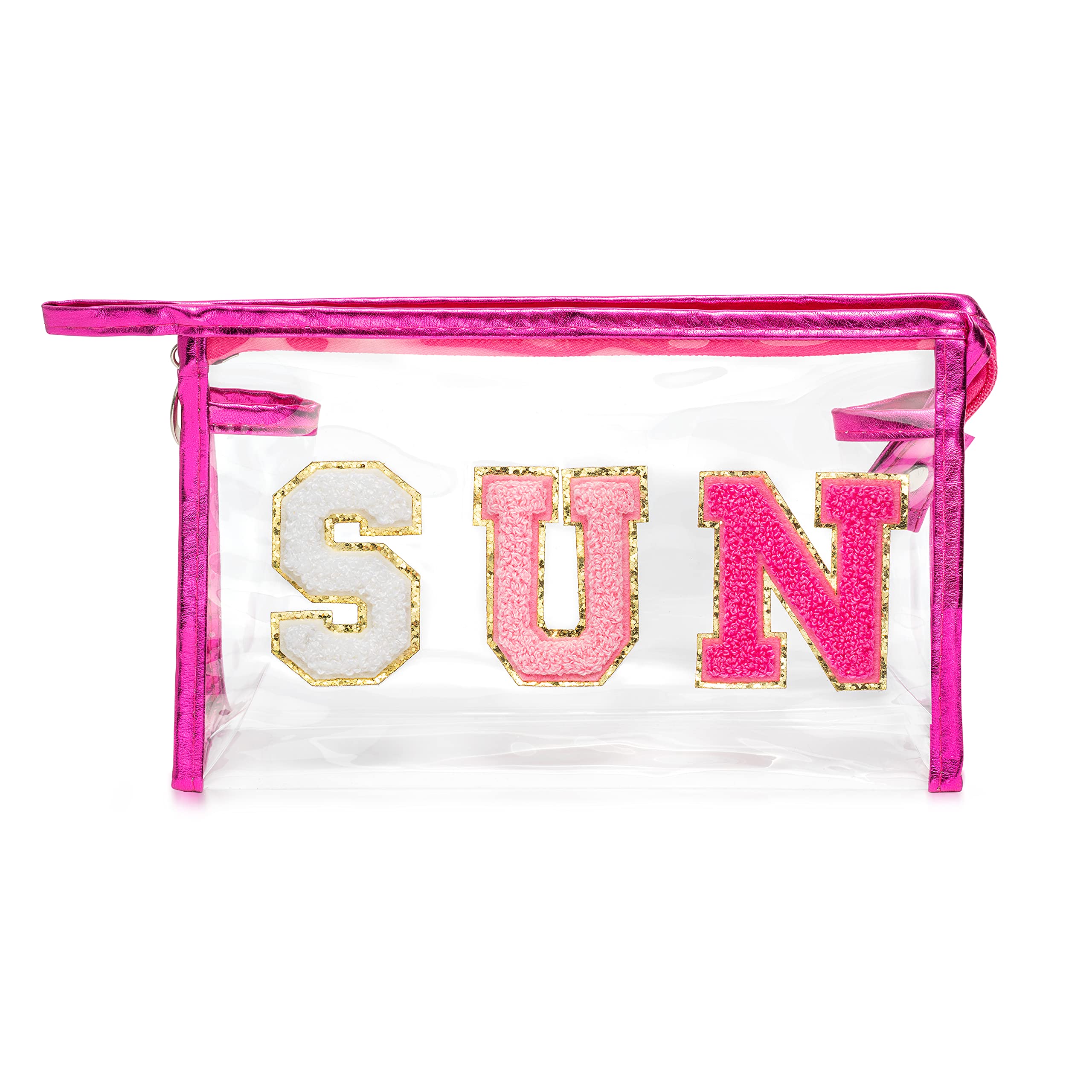 E1mity Preppy Sun Patch PVC Cosmetic Bag Clear Toiletry Bag Preppy ...
