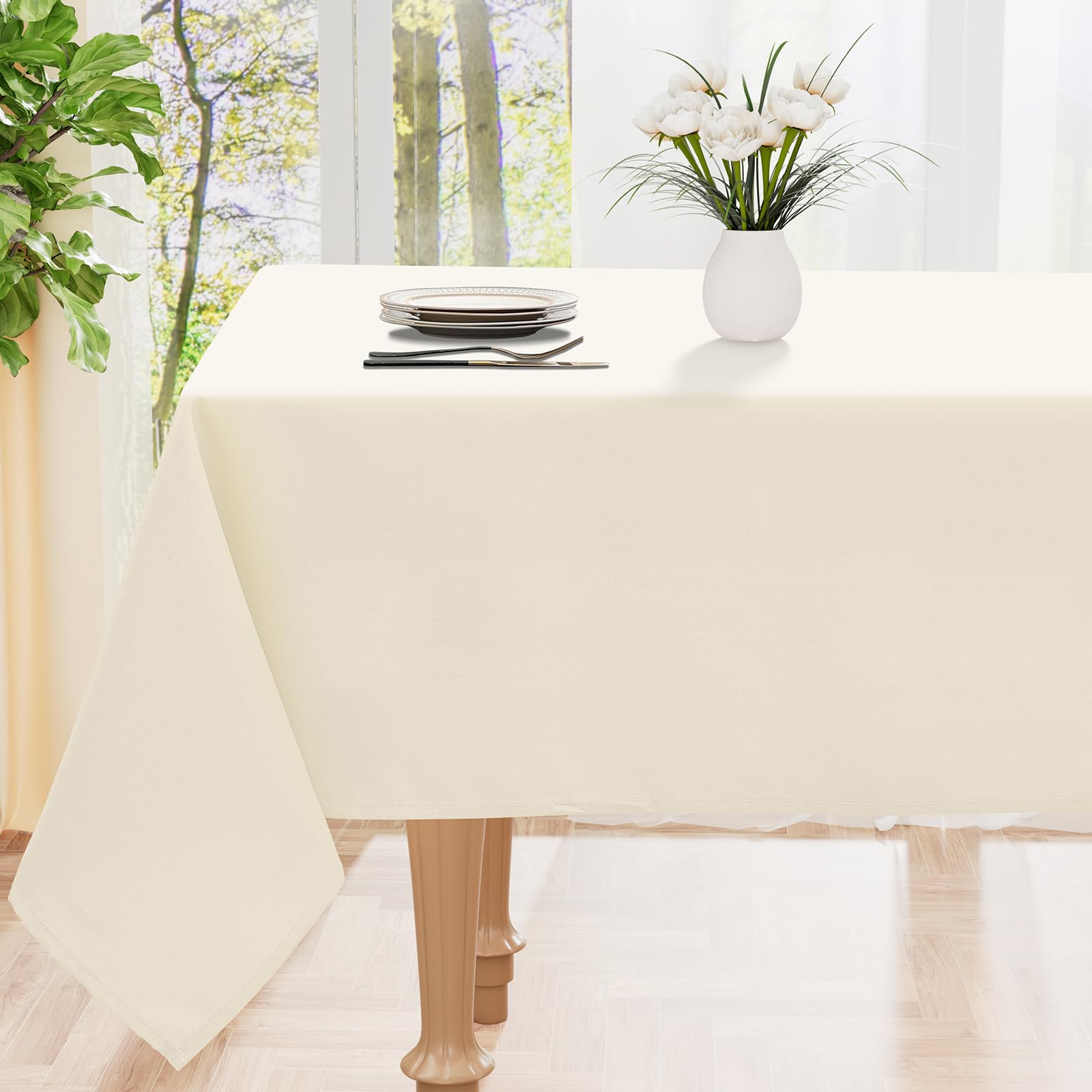 smiry Table Cloth Wipe Clean Rectangular 140x200 cm, Wipeable Water ...