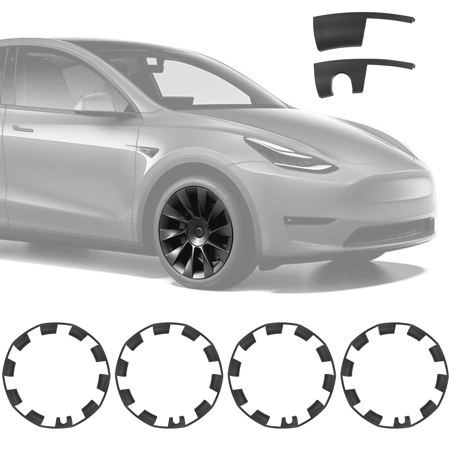 LIROPAU for Tesla Model Y Wheel Rim Protectors 20 Inch ABS Rim Hubcaps ...