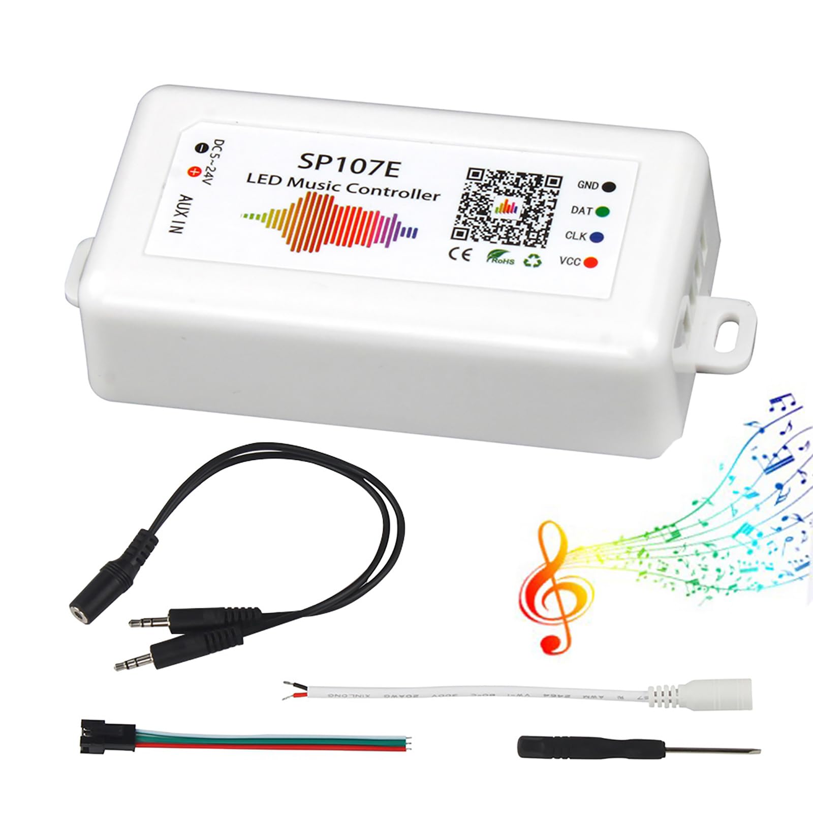 VIPMOON SP107E Bluetooth LED Music Controller Full Color Controller iOS/Andriod App Control ...