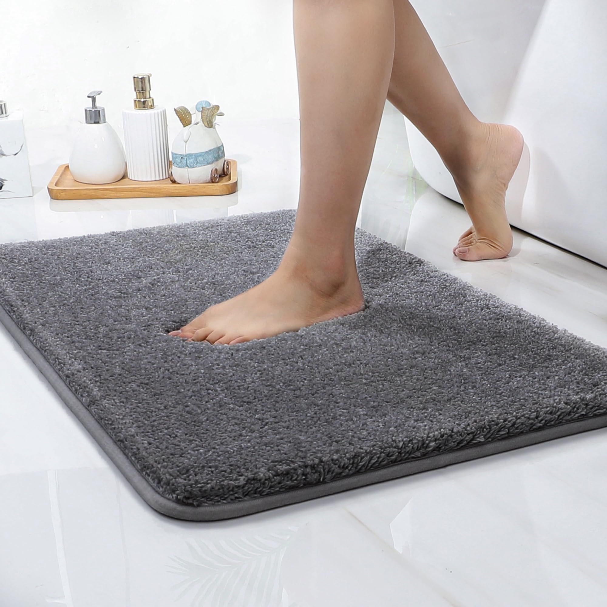 COSY HOMEER Microfiber Bath Mat for Bathroom 40 x 60cm, Super Soft and ...