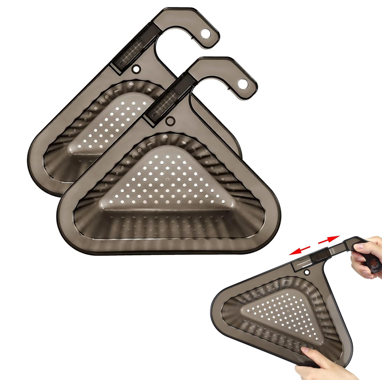 2PCS Sink Colander Strainer Basket with Detachable Handle Kitchen Sink ...