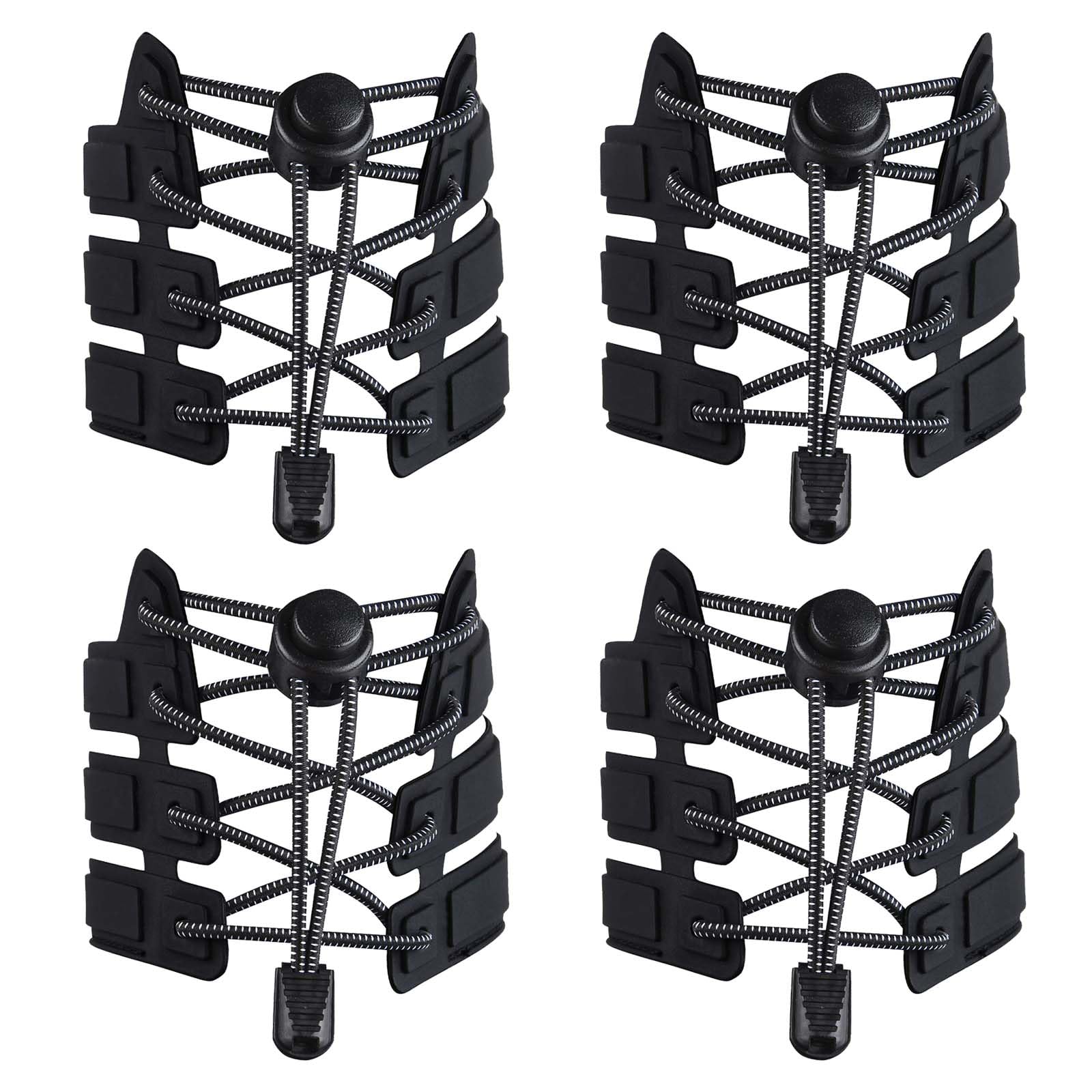 MUNSKT 4 Pairs 120cm Elastic Laces, Reflective Elastic Shoe Laces, No ...