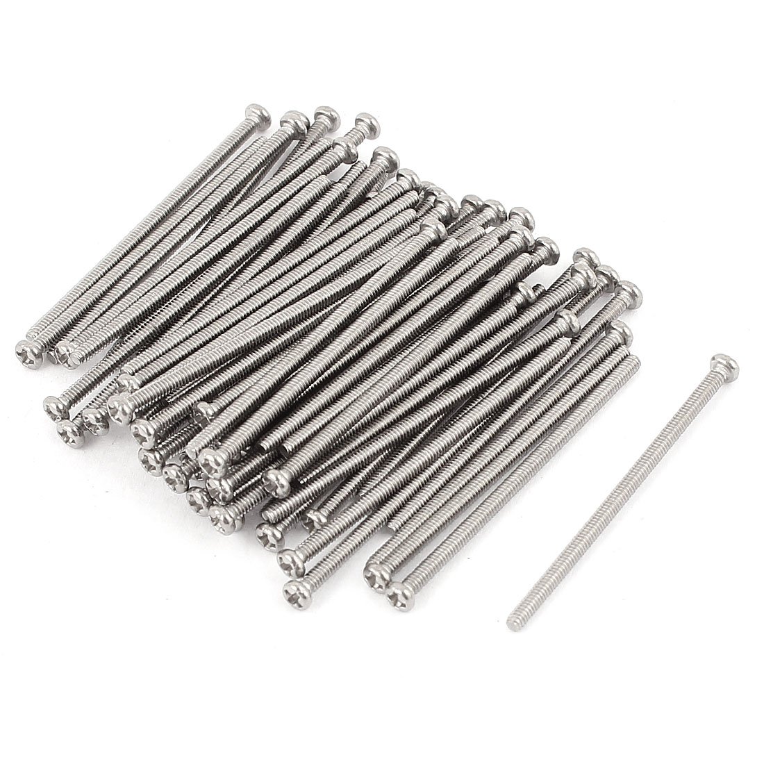 sourcingmap M2 x 28mm Stainless Steel Crosshead Phillips Pan Head Screw ...