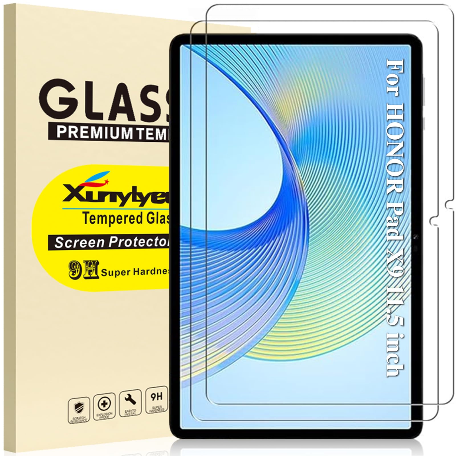 XunyLyee 2 Pack Screen Protector for HONOR Pad X9 11.5 Inch, Dereza 9H ...