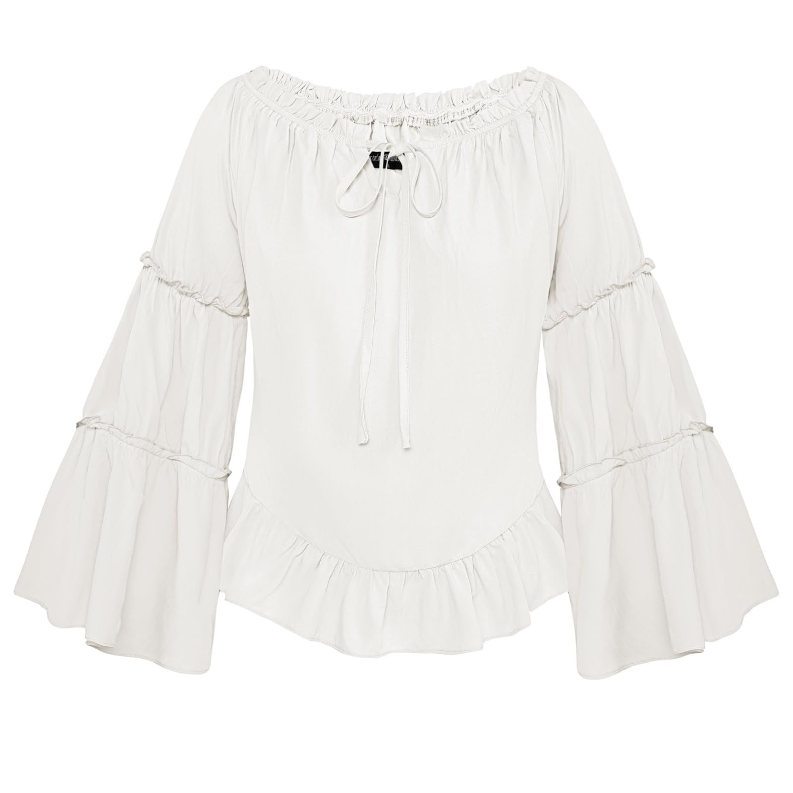 SCARLET DARKNESS Ladies Bell Sleeve Medieval Tops for Women UK ...