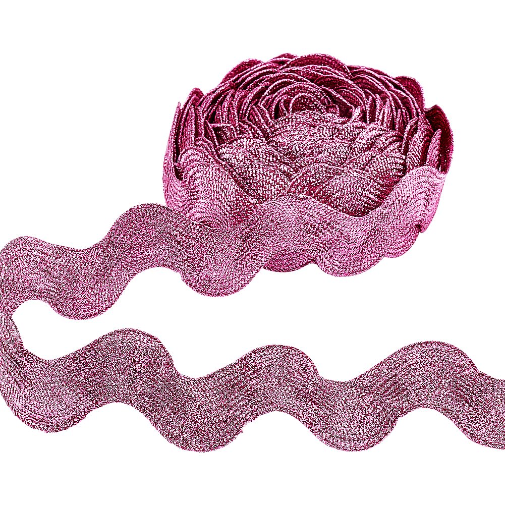 AHANDMAKER Pink Wave Bending Fringe Trim 1.57 Inch Wide 10 Yard Wave ...