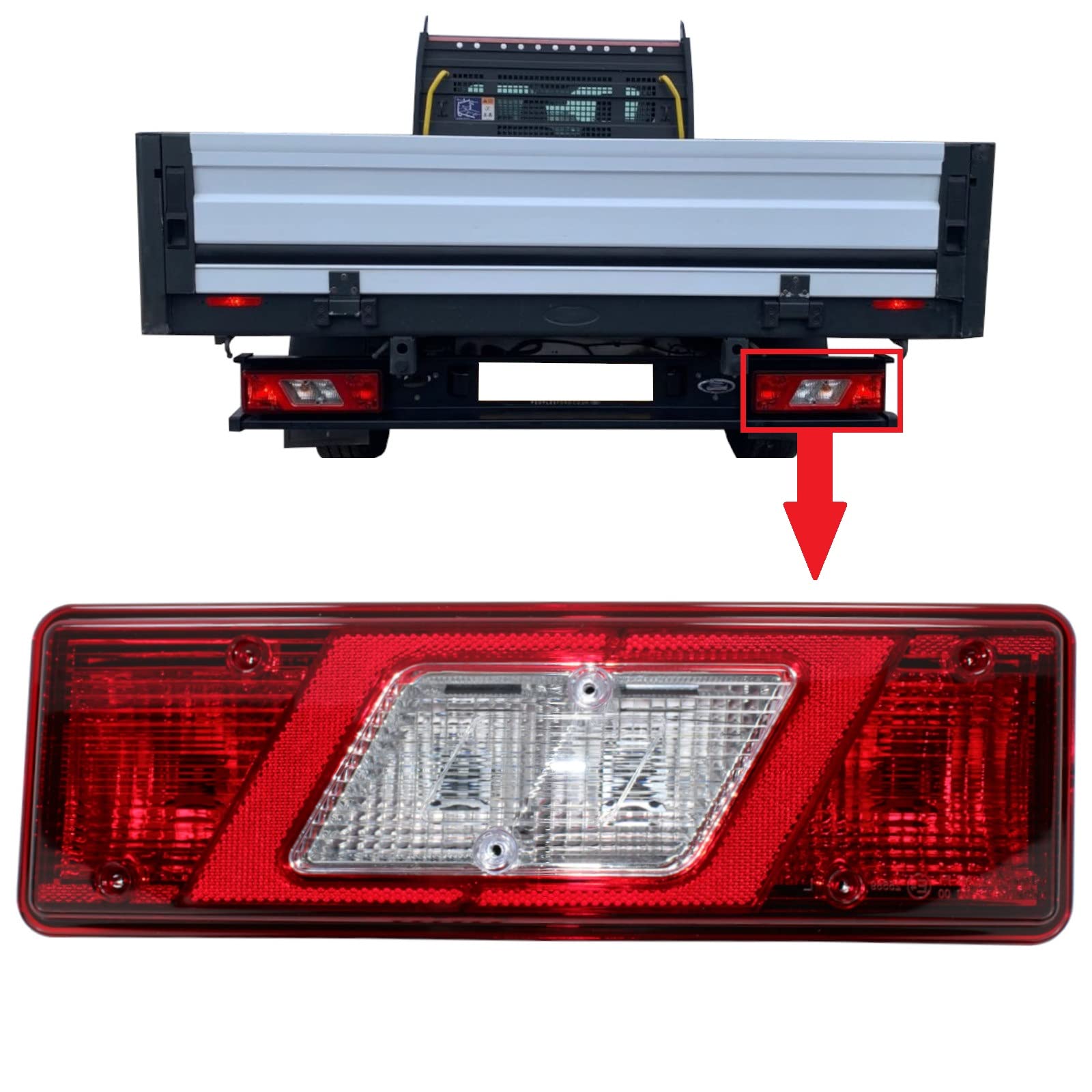 BIAREN Rear Tail Light Lamp Right For Ford Transit Mk8 Tipper Pick-Up ...