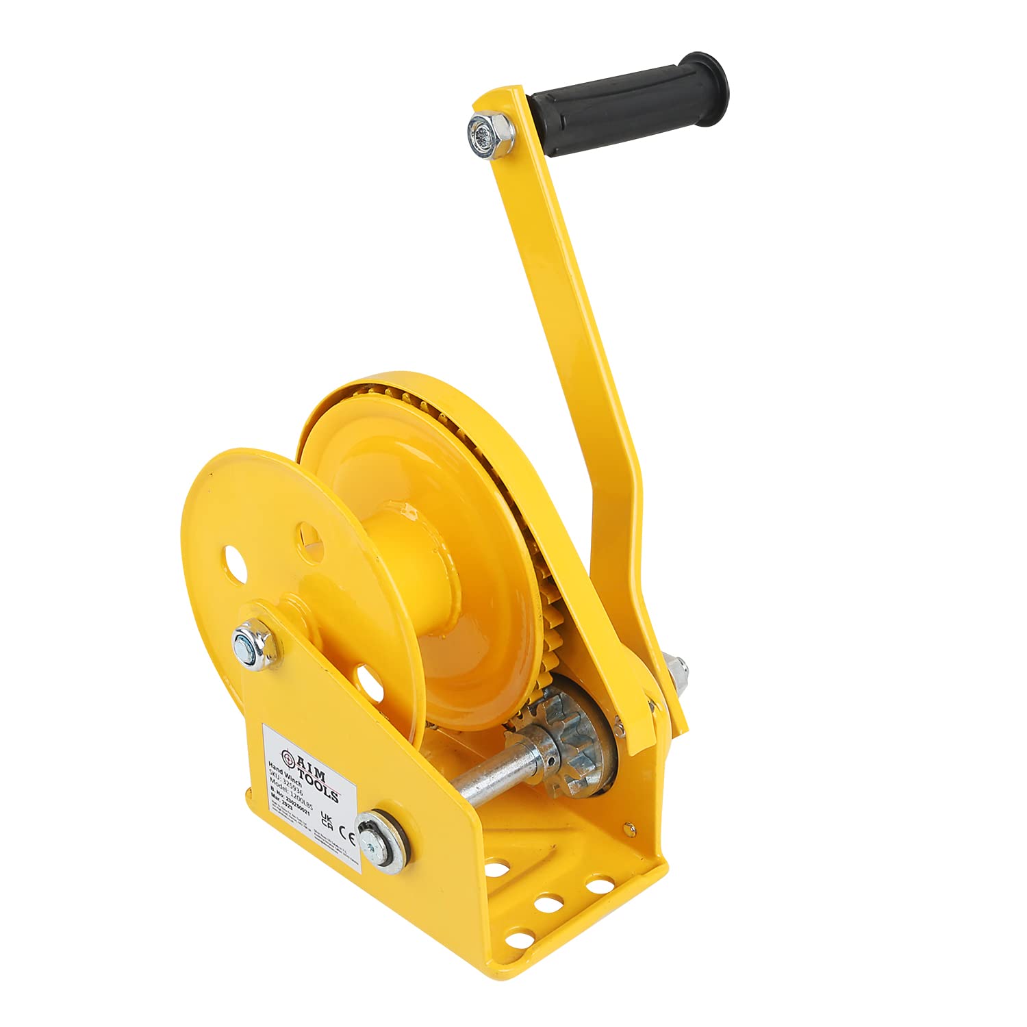 Aim Tools Hand Winch 1200LB Manual Crank Ratchet Gear Winch with ...
