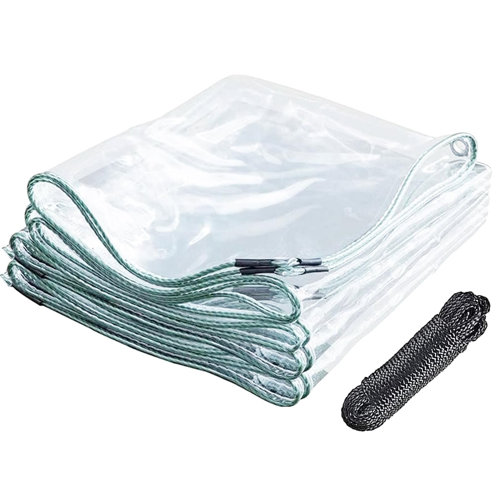Clear Tarpaulin Waterproof Heavy Duty Transparent Tarp Sheet Camping ...