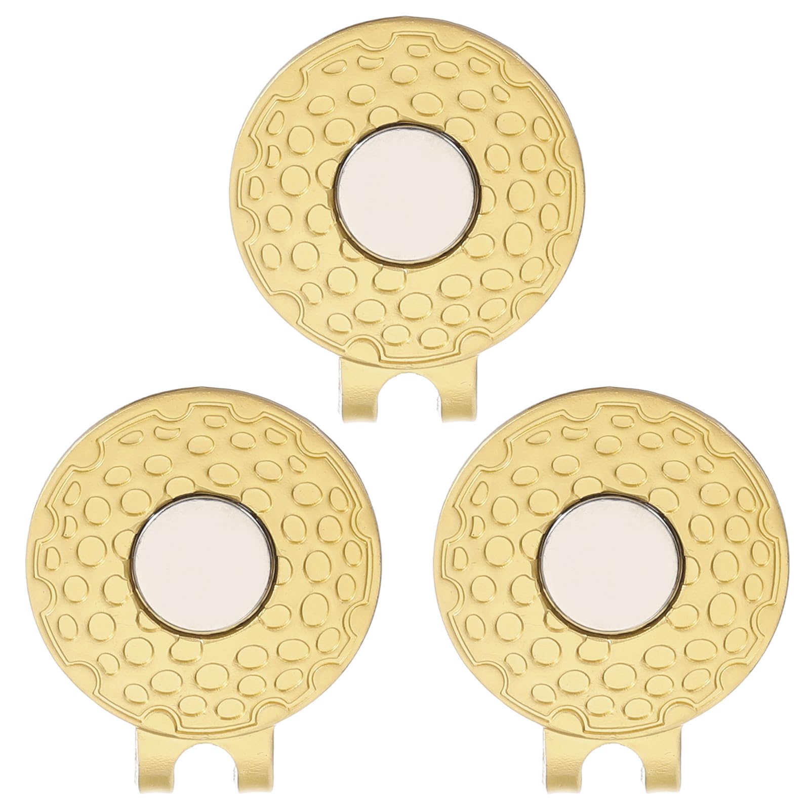 PATIKIL Magnetic Golf Ball Marker Holder, 3 Pack Metal Golf Hat Clips ...
