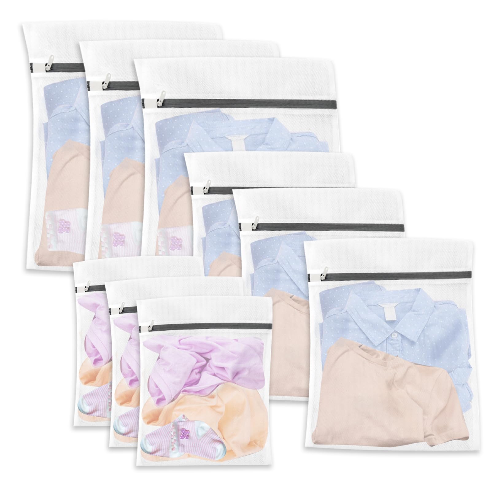 9Packs Extra Large Mesh Laundry Bags for Delicates Lingerie Underwear ...