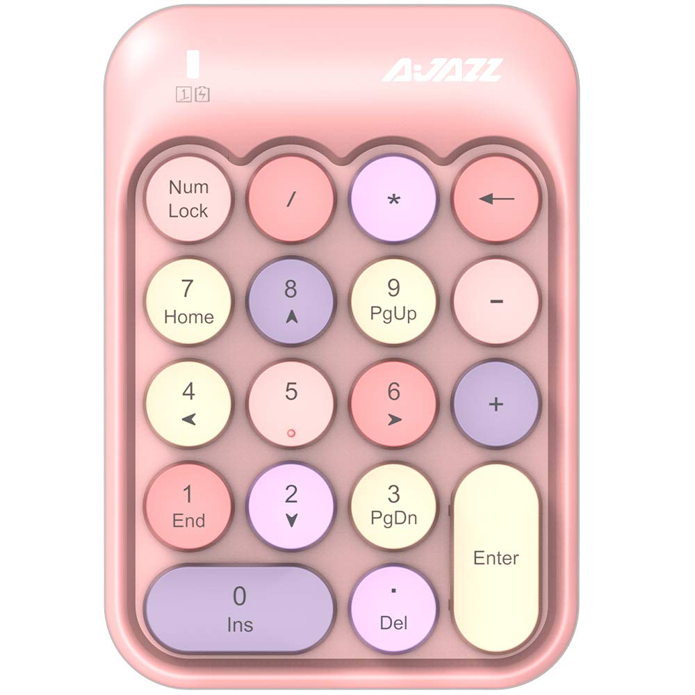 FELiCON Wireless Numeric Keypad, 2.4GHz Portable Mini Number Pad with ...
