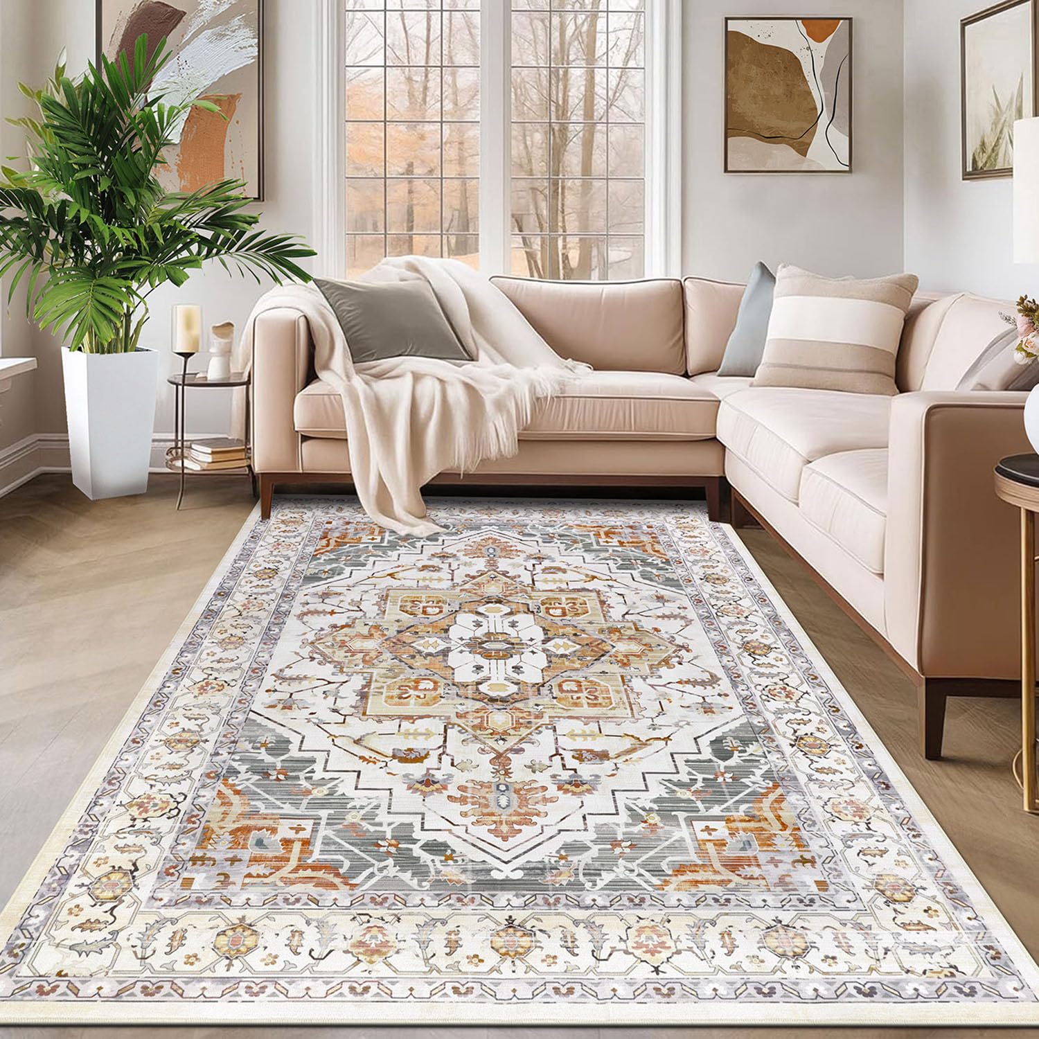 SHACOS Rugs Living Room Large Rug 240 x 300 cm Non Slip Washable Rug ...