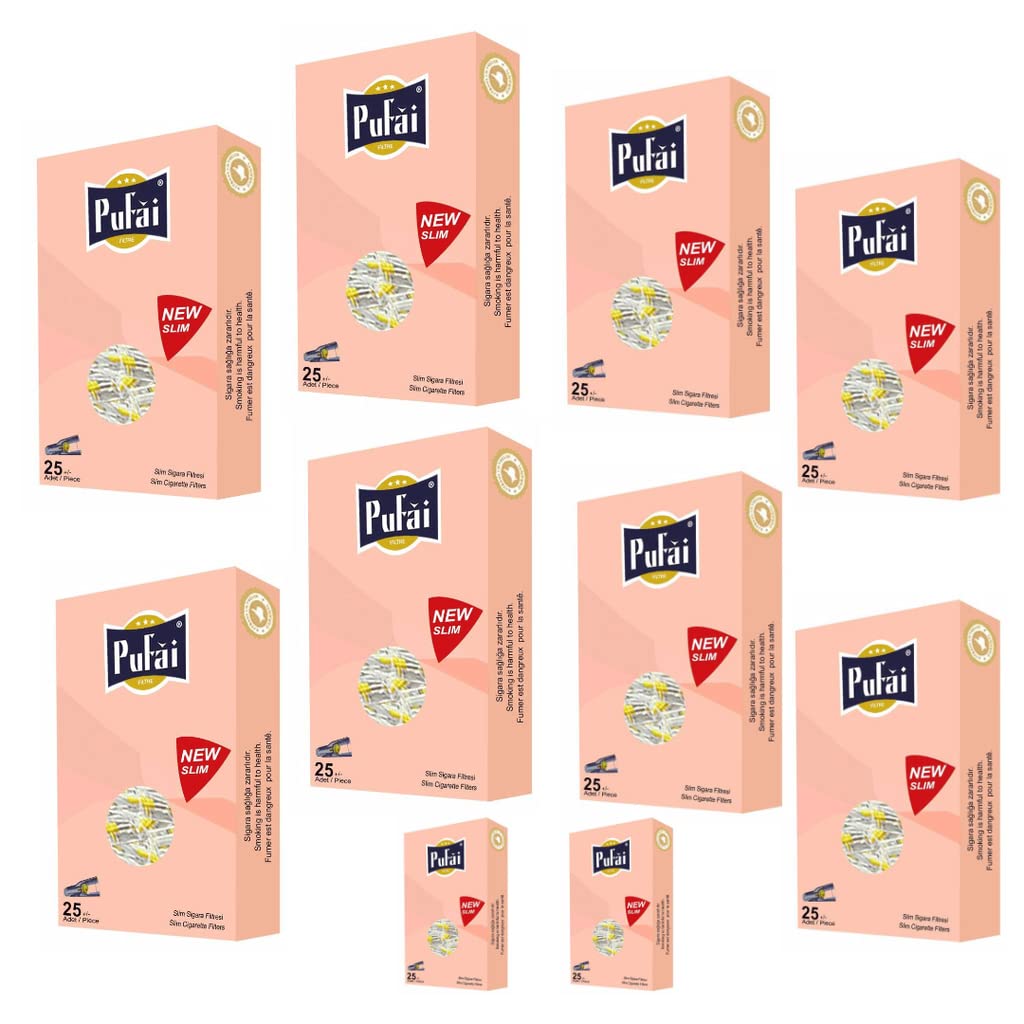 Pufai Slim Cigarette Filters Tar Blocker Compatible 5mm 6 mm 250 Pieces ...
