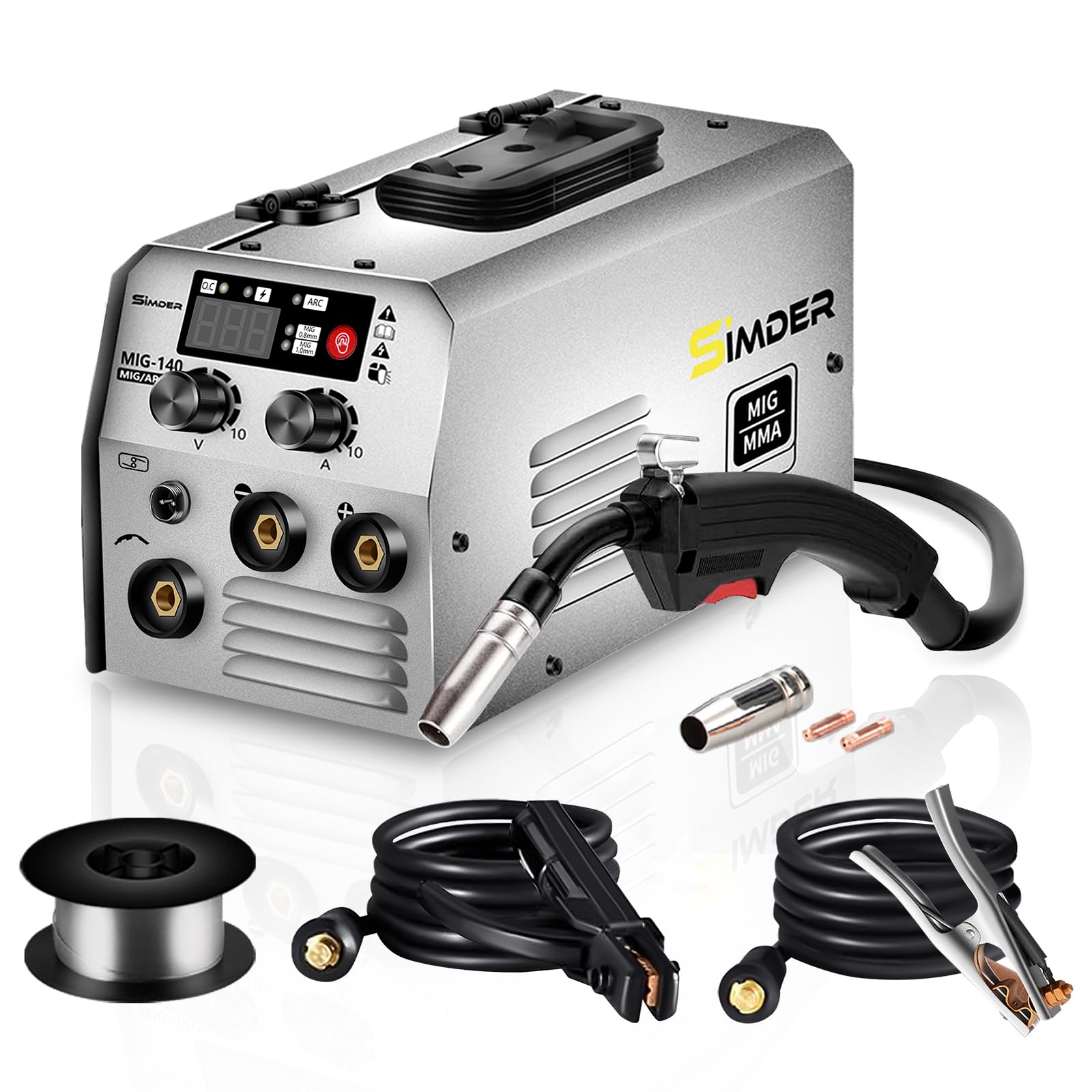 SSIMDER MIG Welder 240V Gasless MIG MMA 2 in 1 Welding Machine Flux ...