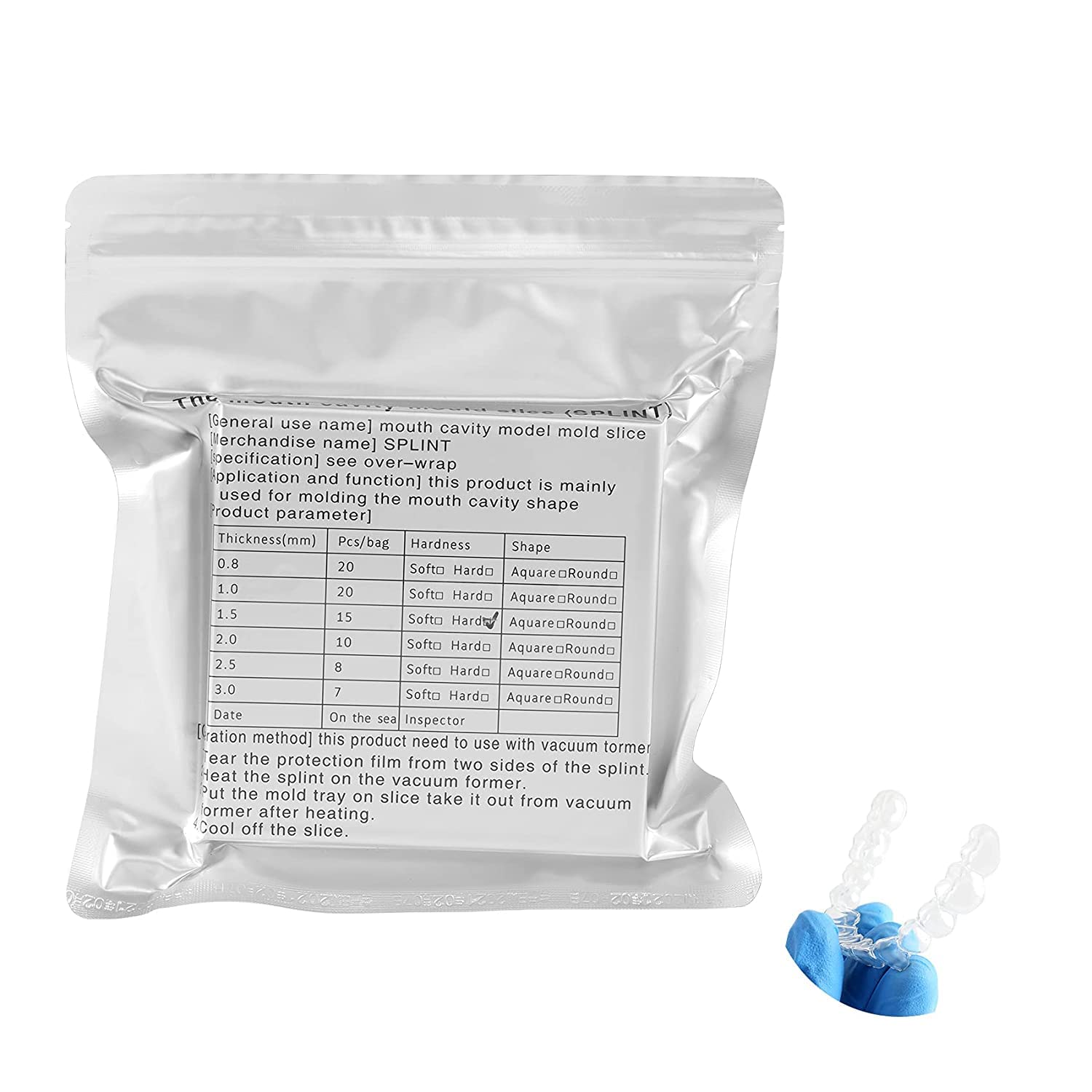 Calla Scorpio 10PCS Lab Splint 2.0mm Hard Thermoforming Material for ...