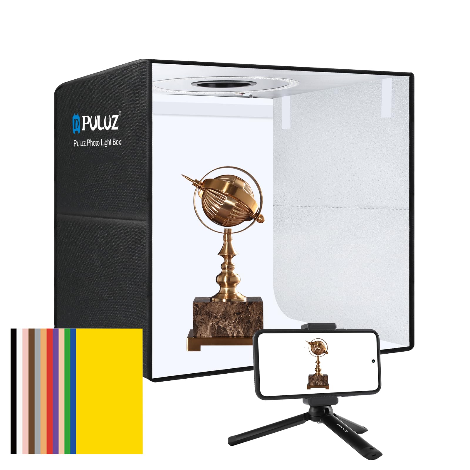 PULUZ 50cm Folding Photography Light Box Studio Tent with Ring LED ...