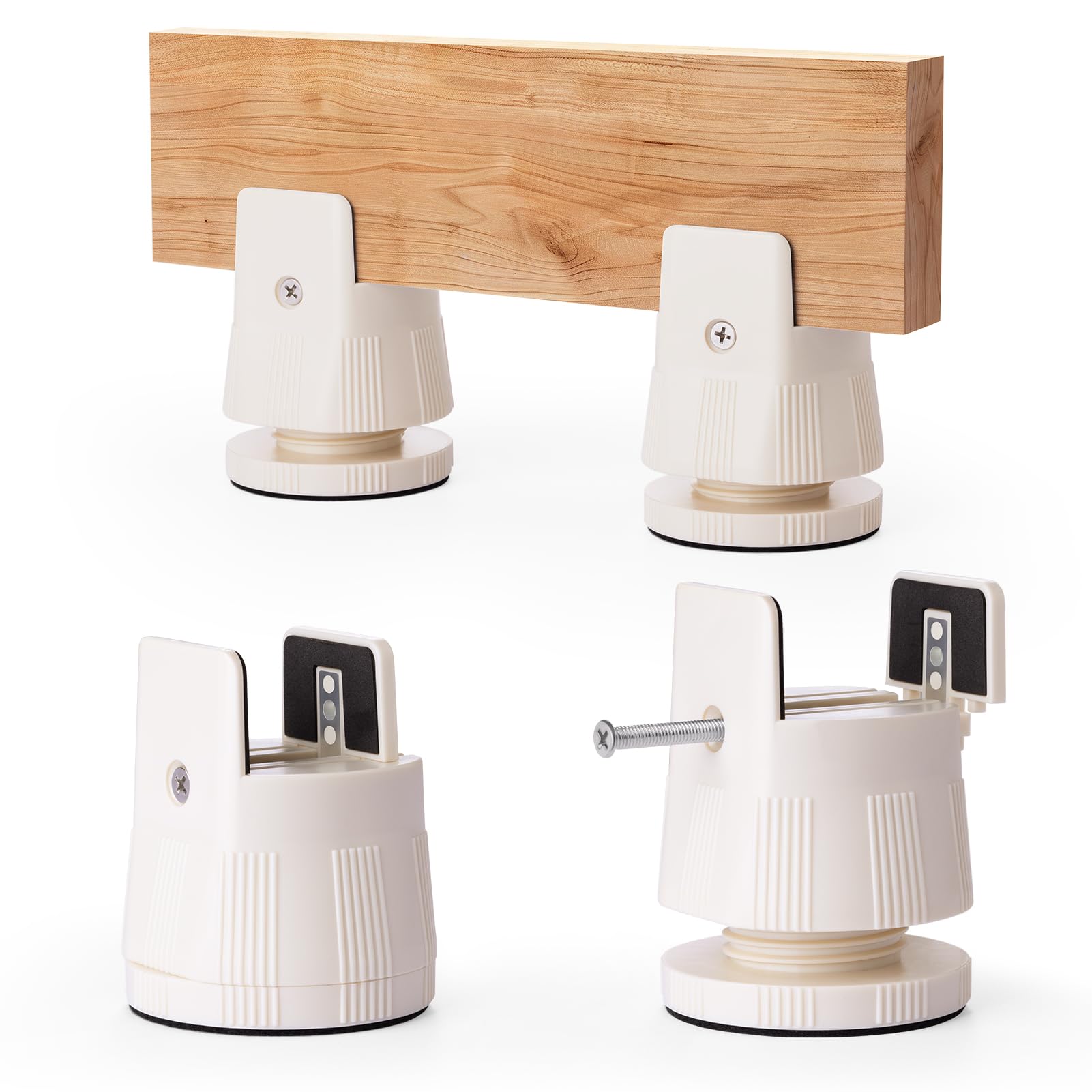 4pcs Bed Risers with Screw Clamp, Desk Riser Blocks with Height ...