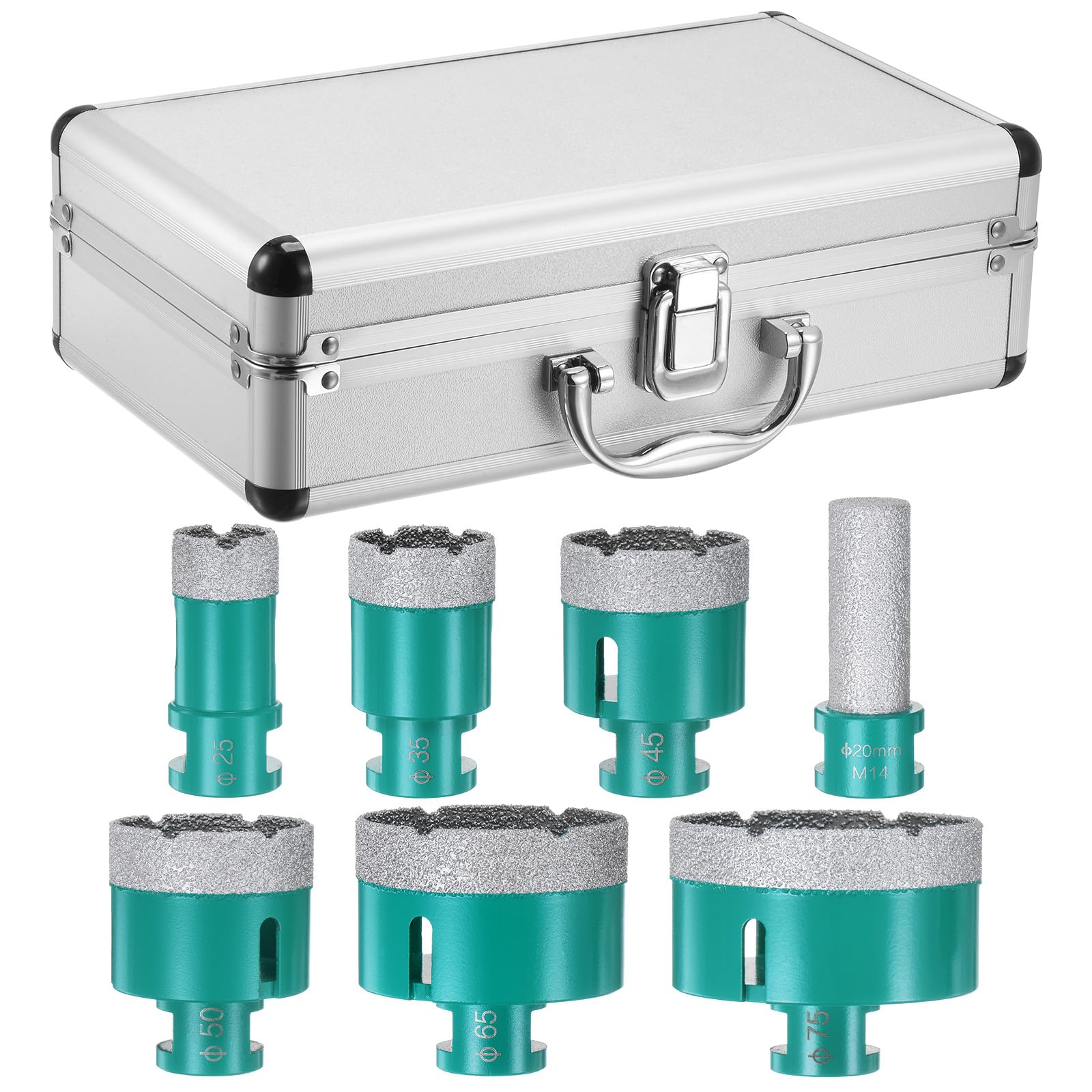 sourcing map 6pcs Diamond Core Drill Bit Set 25/35/45/50/65/75mm ...