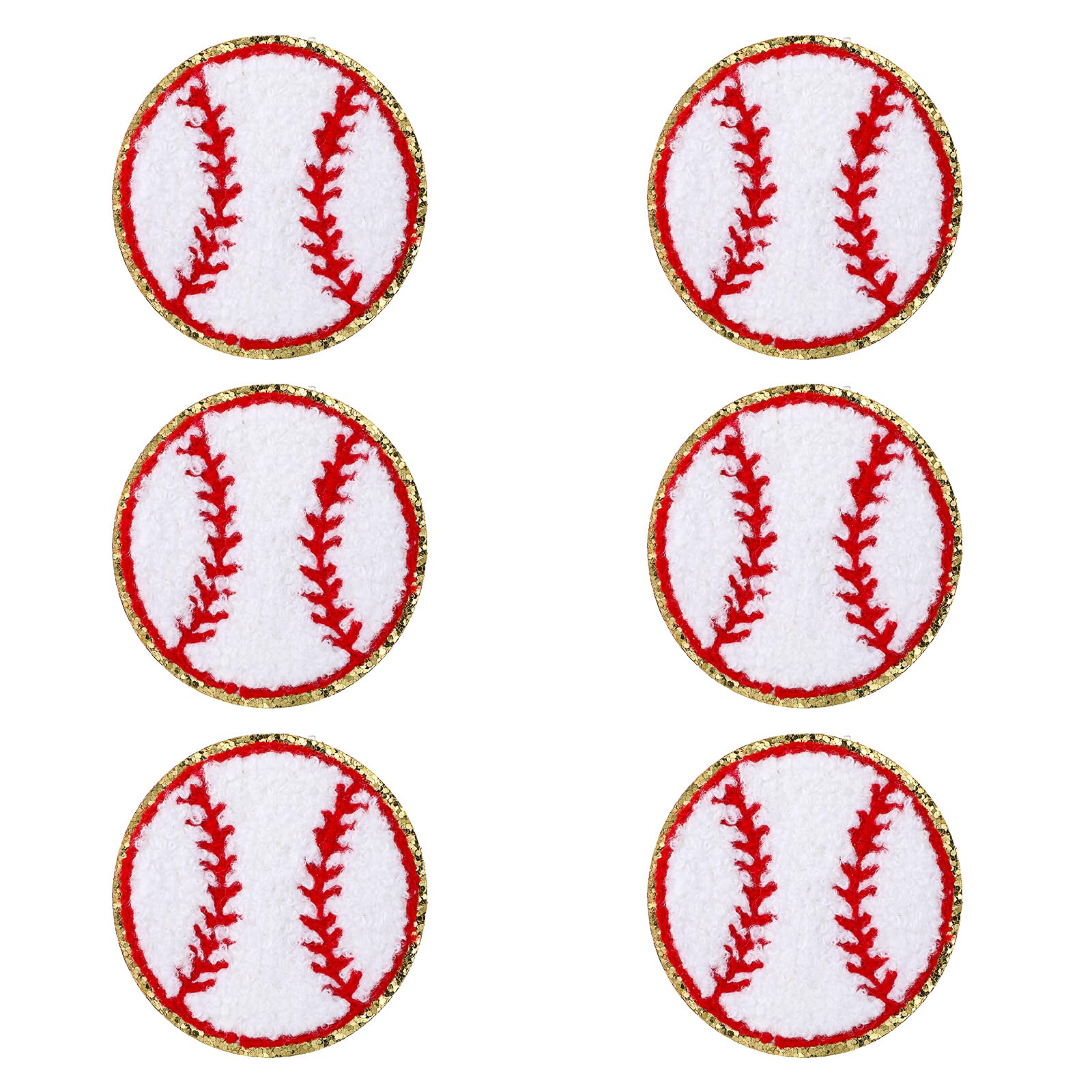 6Pcs Baseball Sew On Patch Embroidered Baseball Iron On/Sew On ...