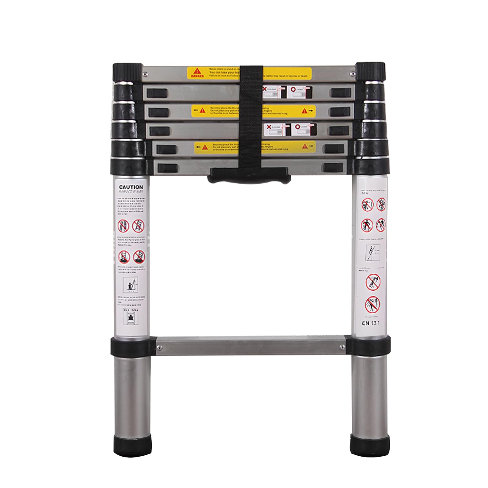 SINZUX Telescopic Ladder 2M/6.5FT, Aluminium Loft Ladder Extendable ...