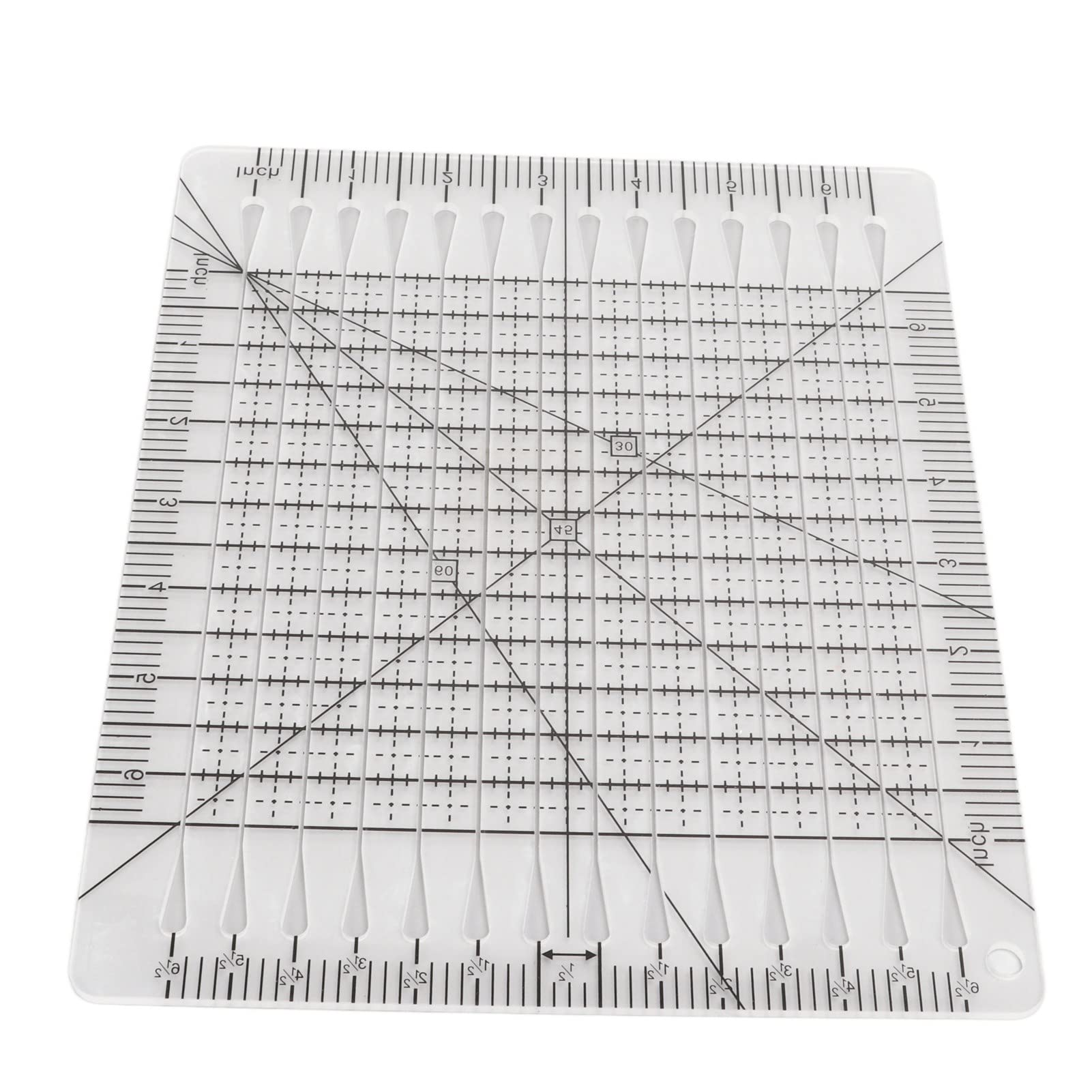 Charming Shape Cut Ruler, Transparent Portable Size Quilting Ruler ...