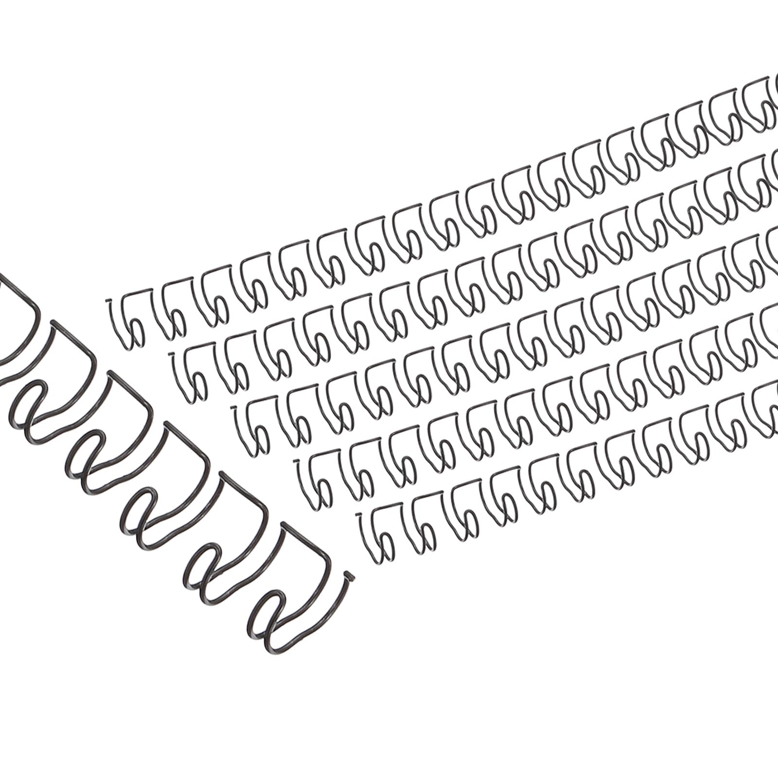 PATIKIL 6mm (1/4") Double Loop Wire Binding Combs, 50 Pcs Metal Twin Loop Binding Coils 20 Sheet ...
