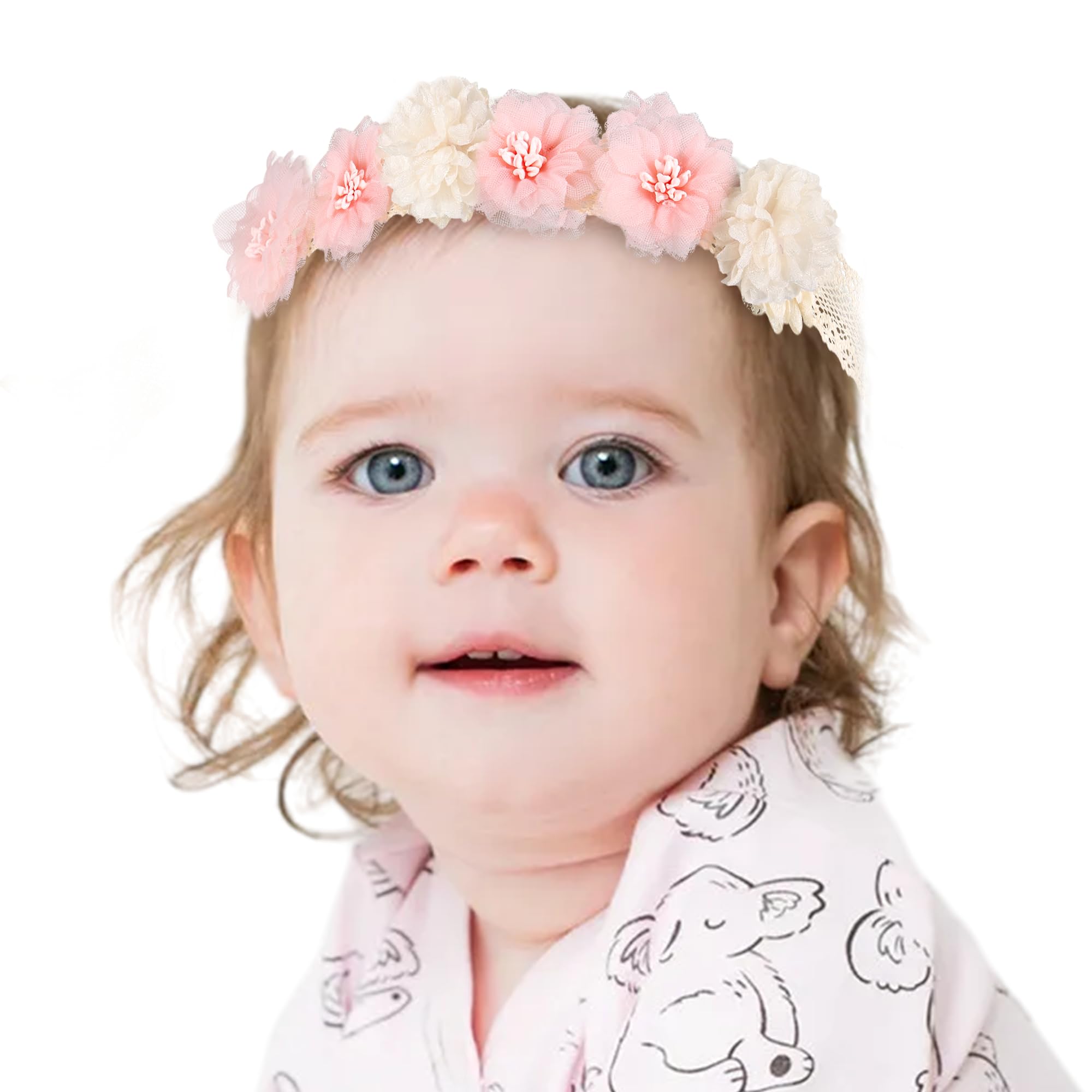 Baby Girl Headband Soft Stretchy Hairbands for Babies Lace Ribbon Child ...