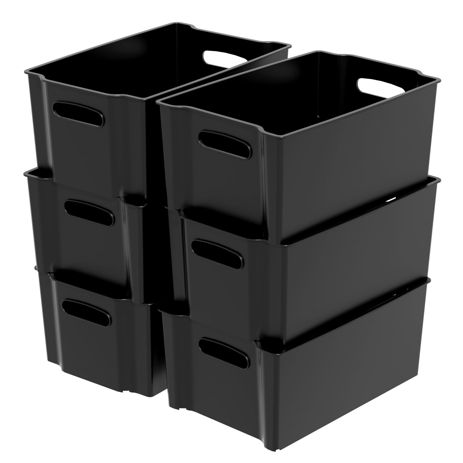 Minekkyes 6-Pack Black Stacking Chest Freezer Baskets, Freezer Storage ...