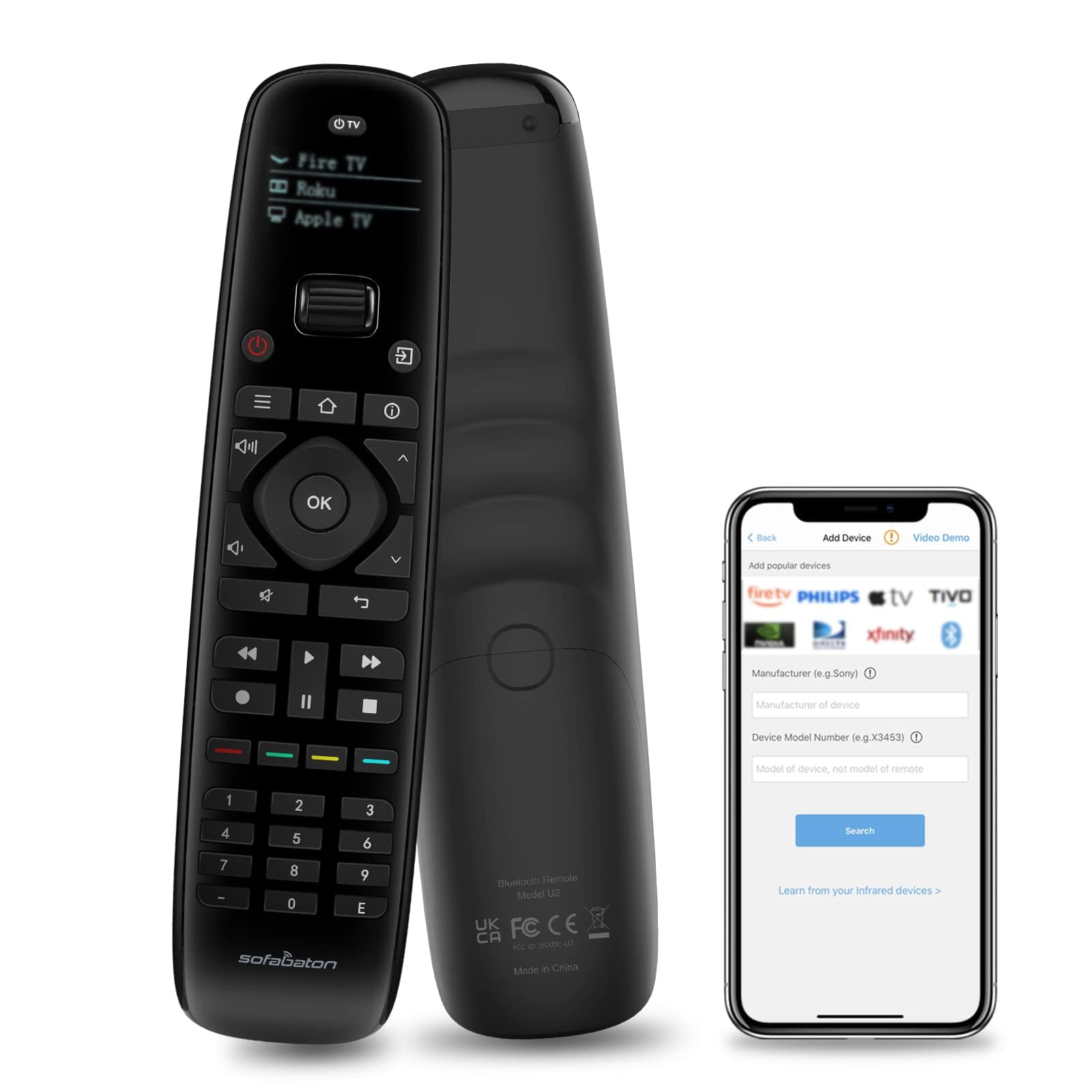 SofaBaton U2 Universal Remote Control - Smart Universal Remote with APP ...