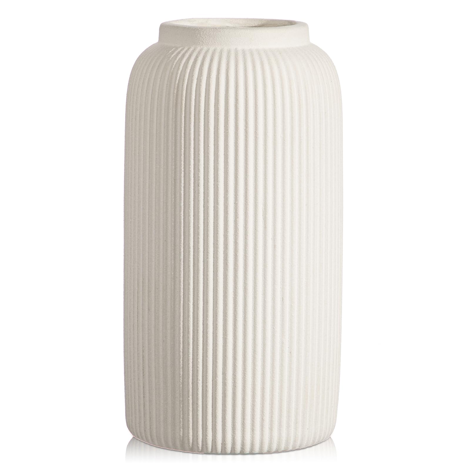 Arborus Ceramic Vase 24 cm Cream Vases for Flowers Vase Ceramic Matt ...