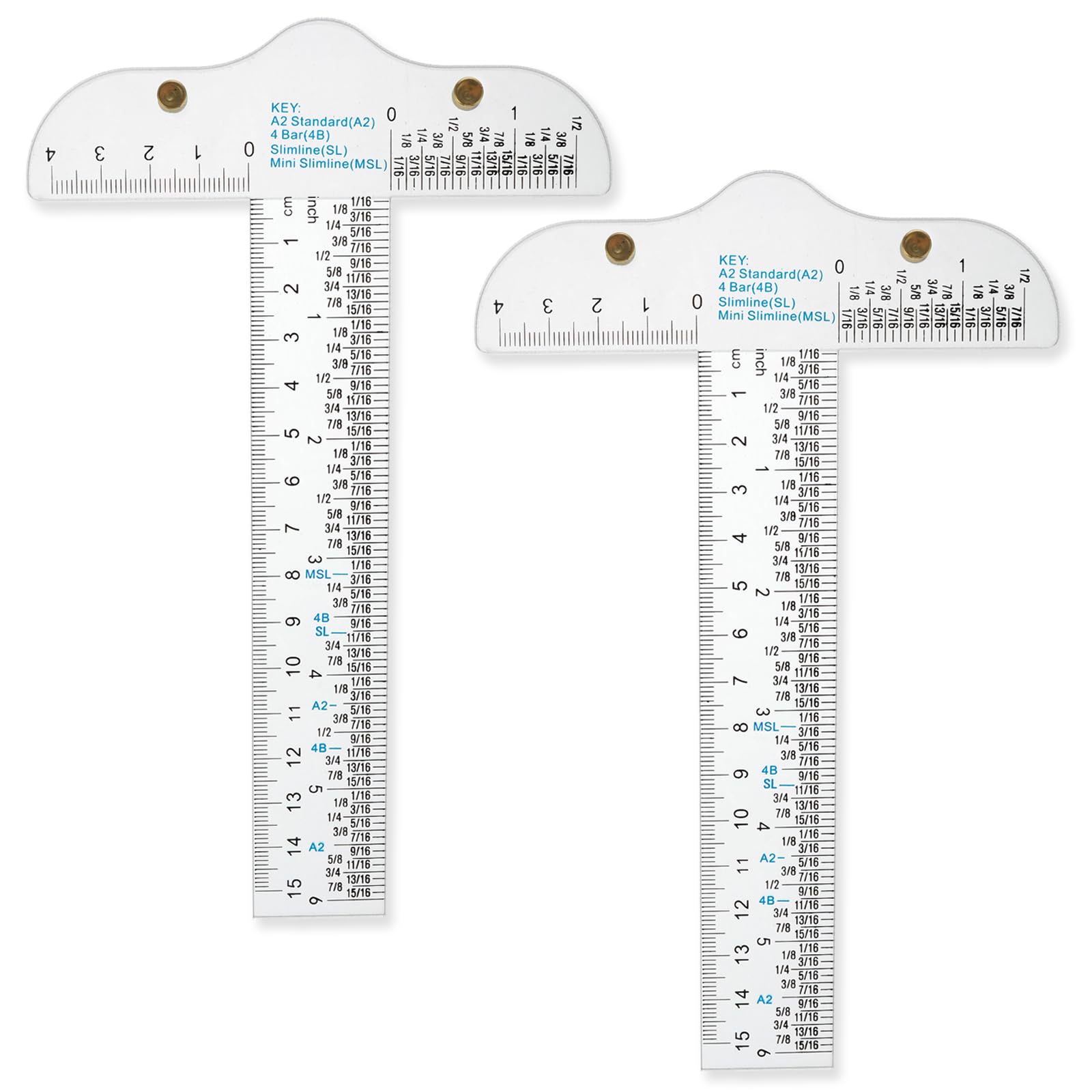 Grevosea 2 Pieces T-Square Rulers, 6 inch/15 cm T-Shape Acrylic ...