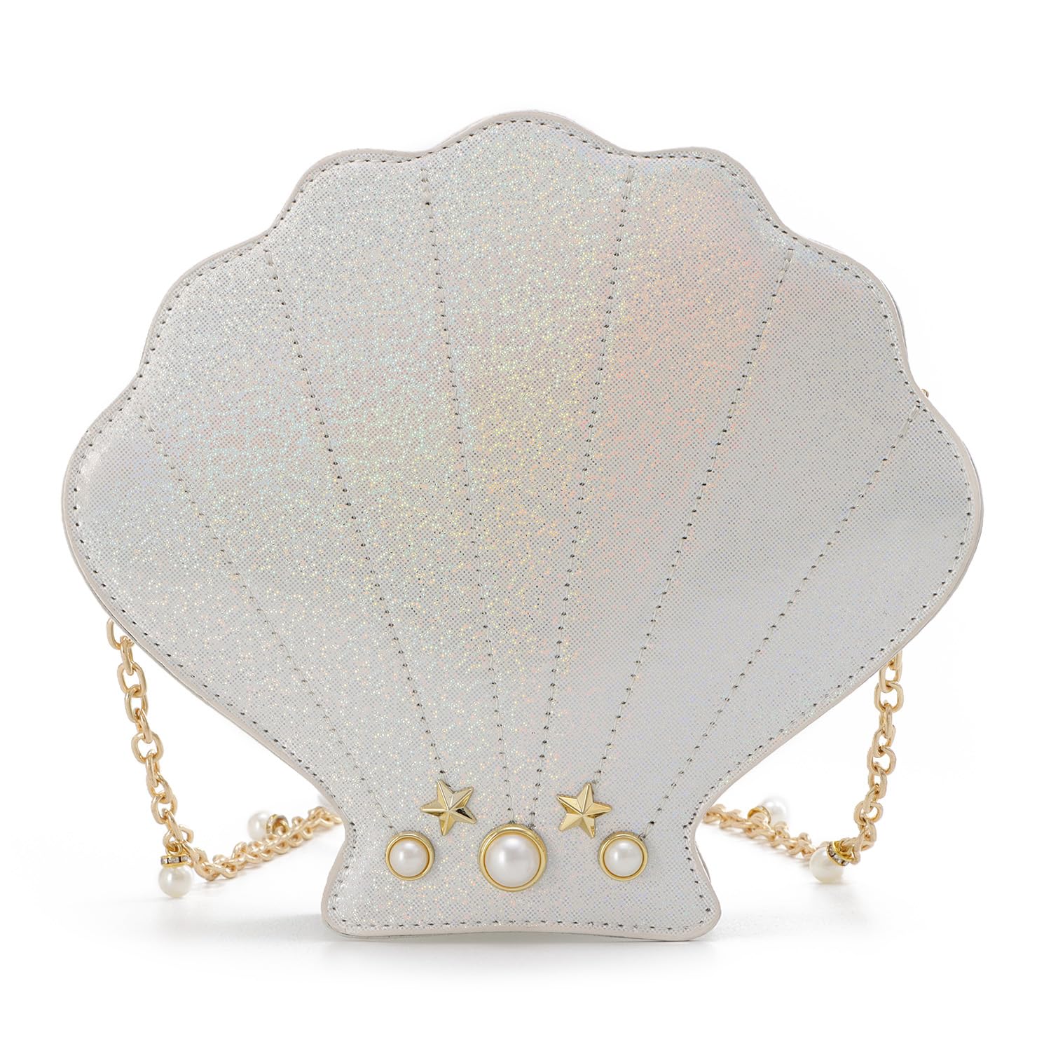 EVEOUT Girls Laser Shell Shaped Crossbody Shoulder Bag Mini Purses Bag ...