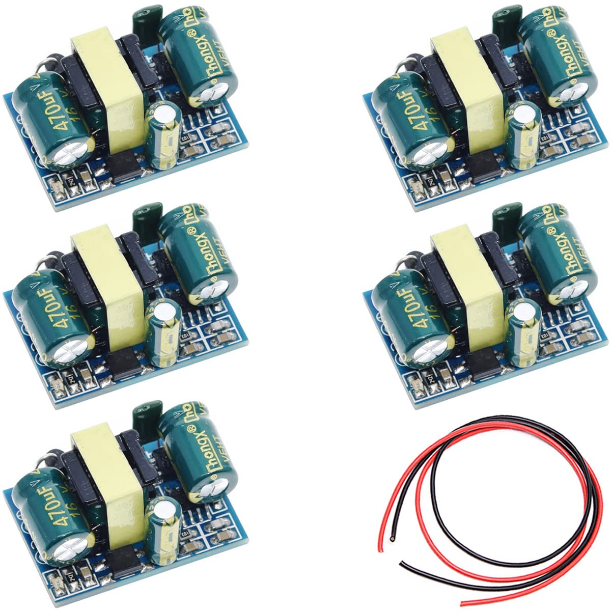 Youmile 5 pcs AC-DC 12V 450mA Buck module Power Supply Buck Converter ...