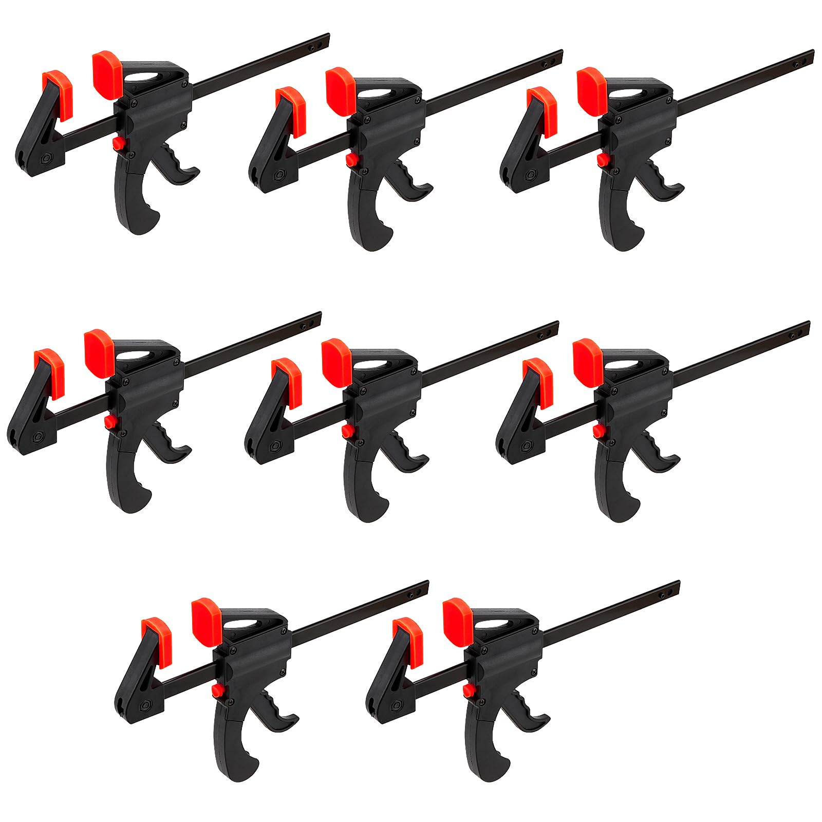 PINGEUI 8 Pack 4 Inch Quick Grip Clamps, Ratchet Bar Clamps, Quick ...