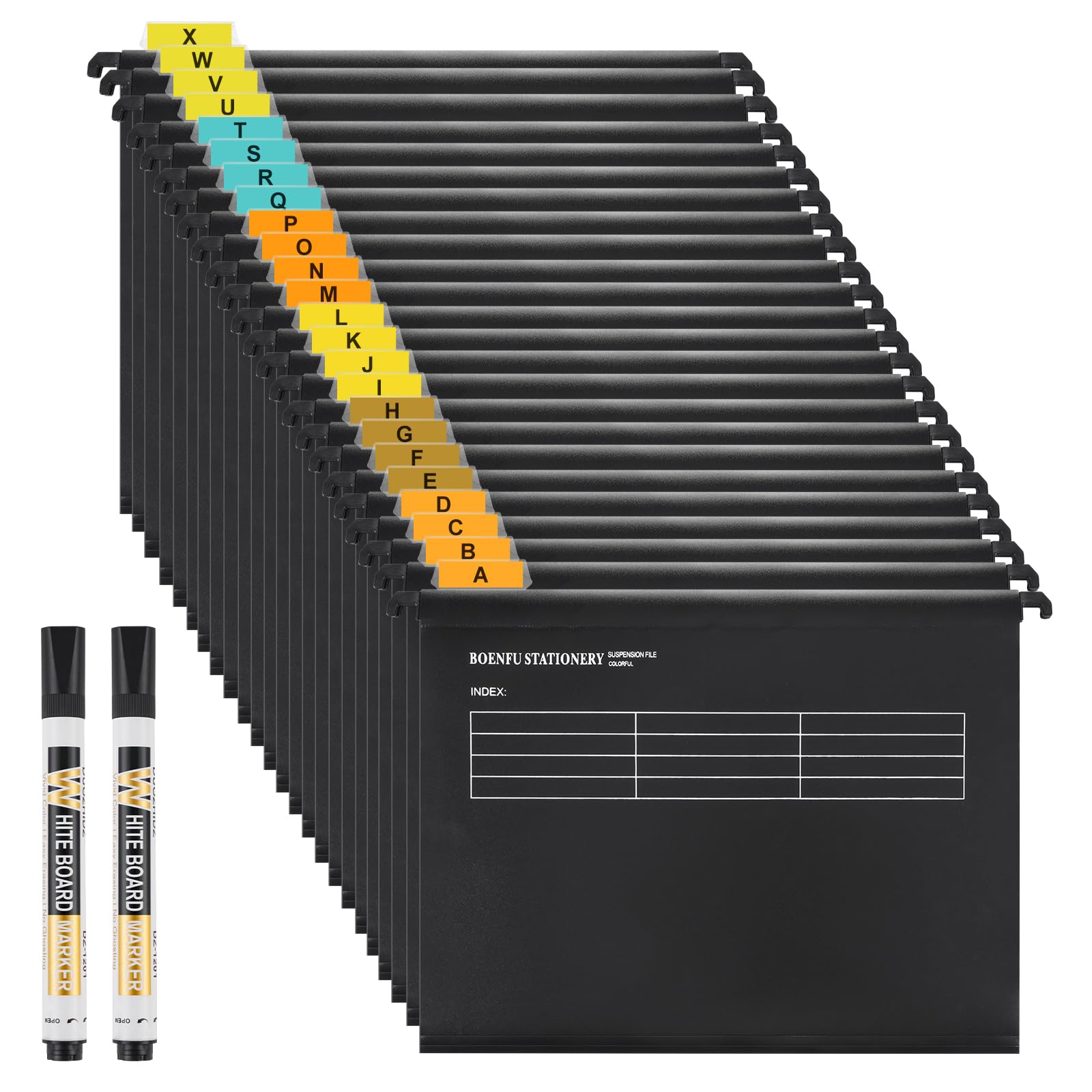 A4 Suspension Files,BOENFU 24 Pack Polypropylene for Suspension Files ...