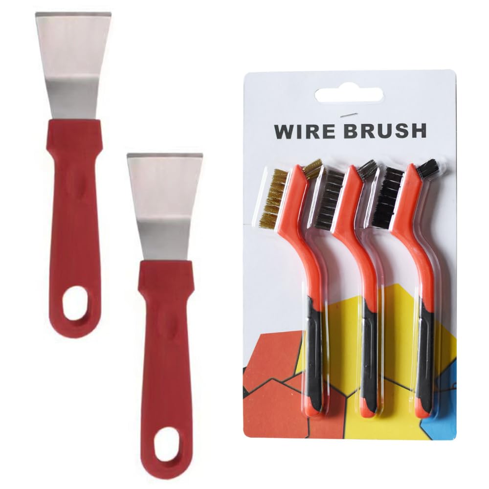 5 Piece Set Wire Brush Set Gas Stove Brass Wire Brushes Mini Wire Brush ...