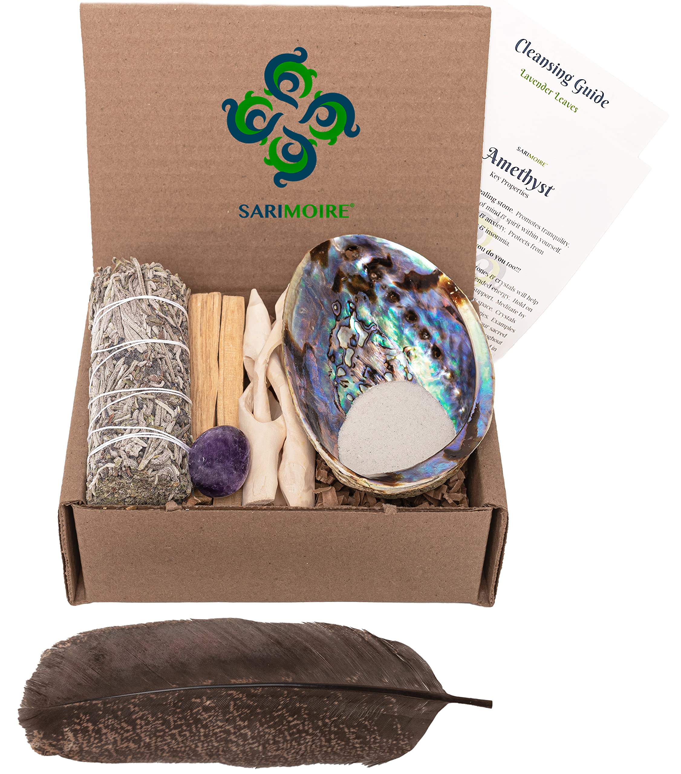 Spiritual Items - Lavender Leaf Smudge Stick ~ Abalone Shell for ...