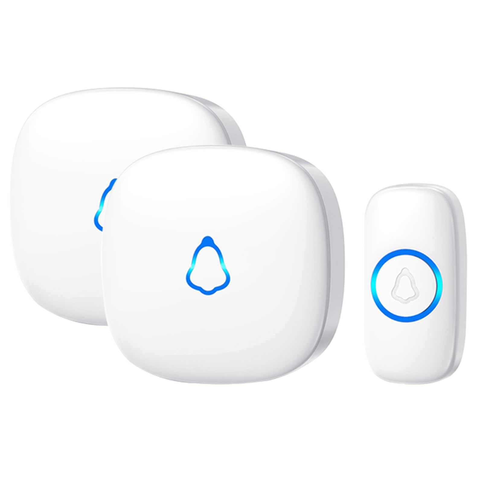 SECRUI Wireless Doorbell, Waterproof Plug in Doorbell with 2 Receivers ...