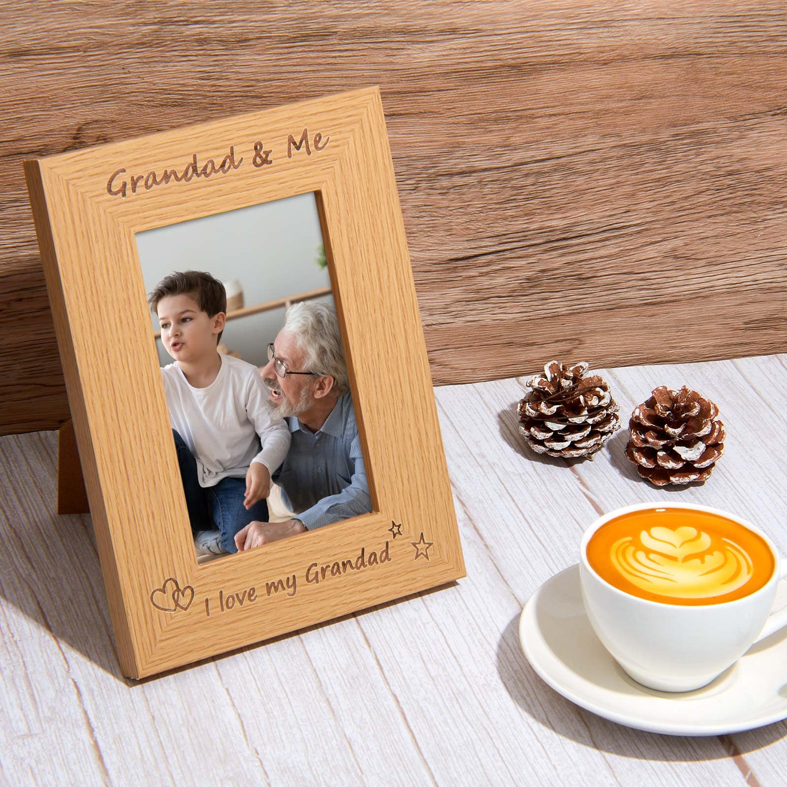 Grandad and Me Picture Photo Frame 4 x 6 Inch Wooden Photo Frame ...