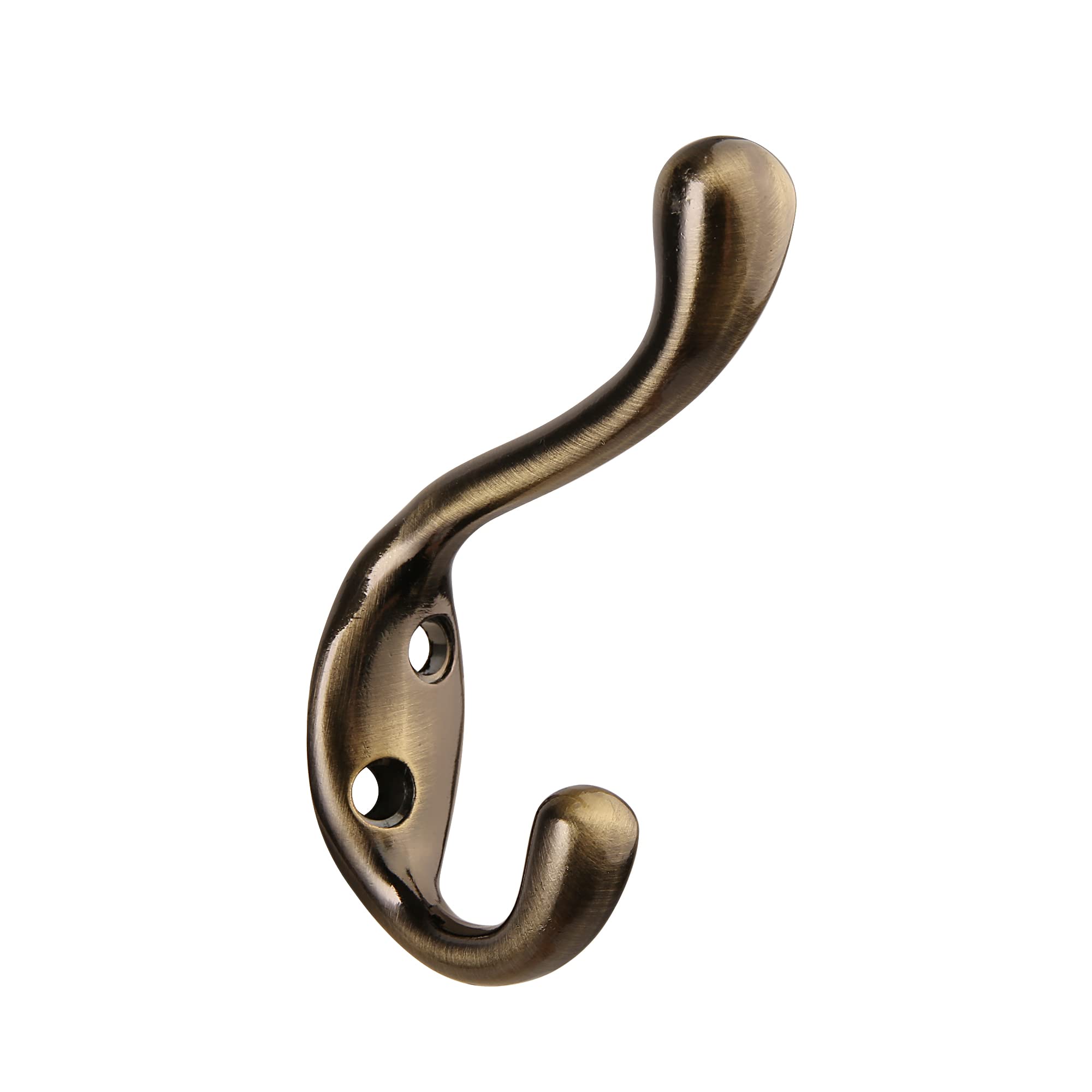 HASWARE 6 PCS Double Prong Robe Hook, Dual Coat Hooks Antique Wall ...