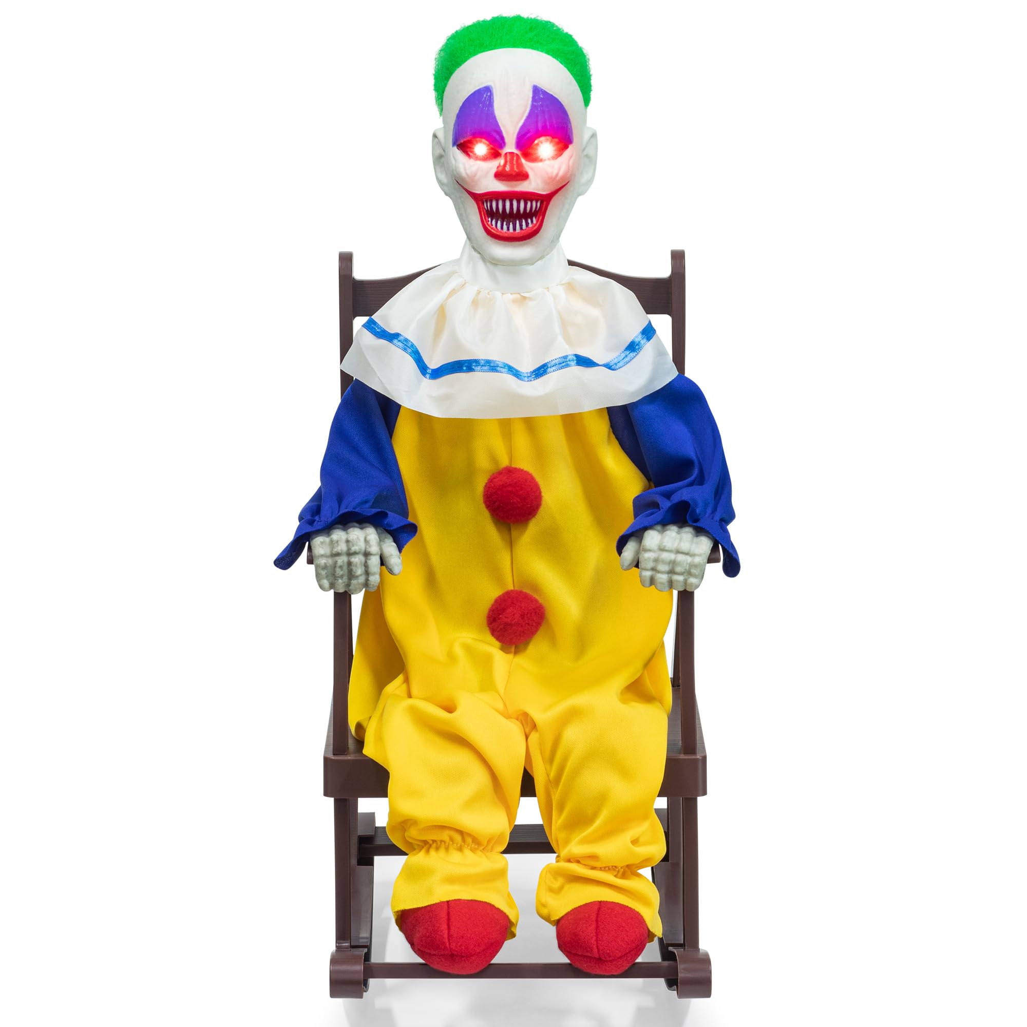 ITART Halloween Animated Witch On Rocking Chair 48cm Sound Activated ...