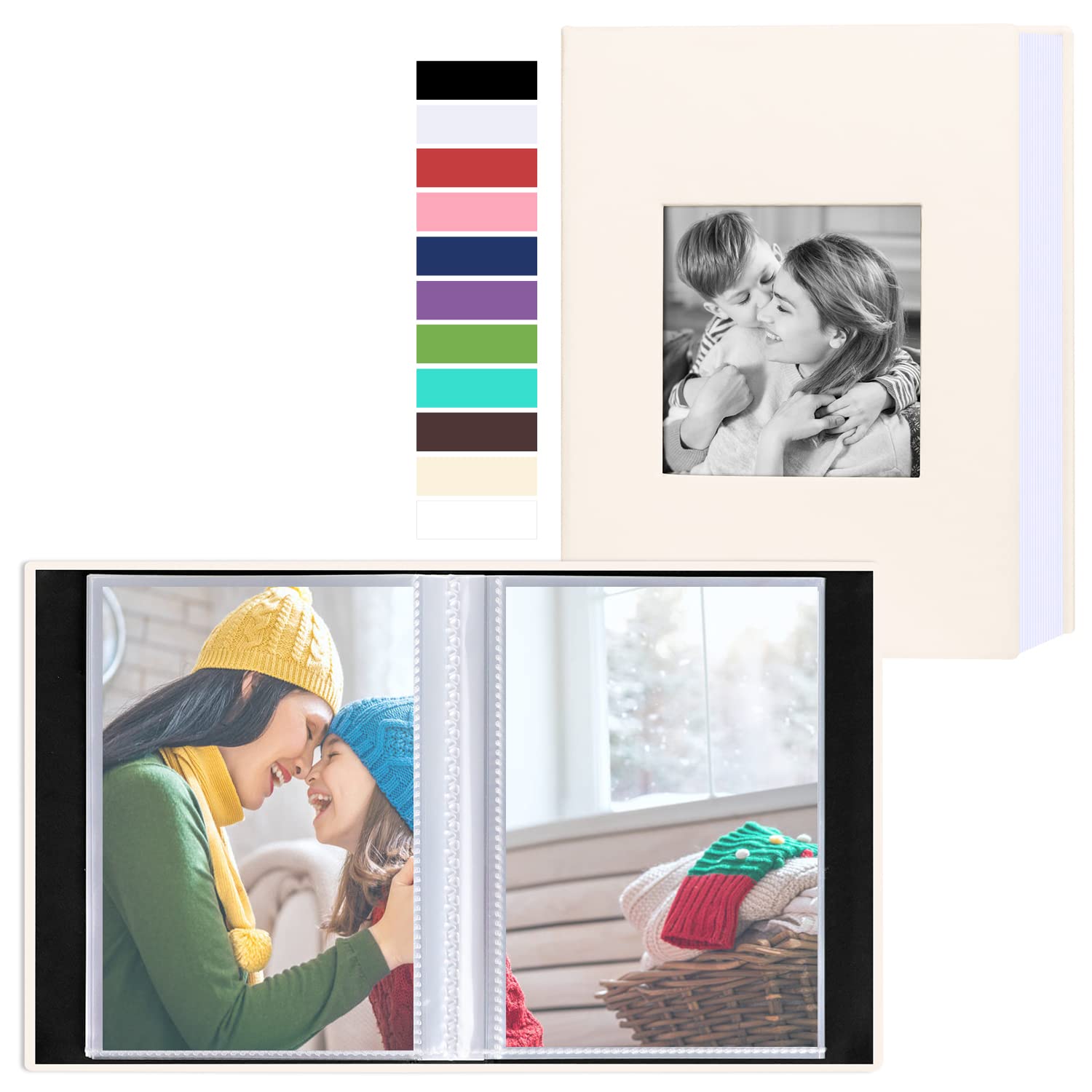 Benjia Photo Album 6x4 Slip in, Leather 400 Pockets Photo Albums Holds ...