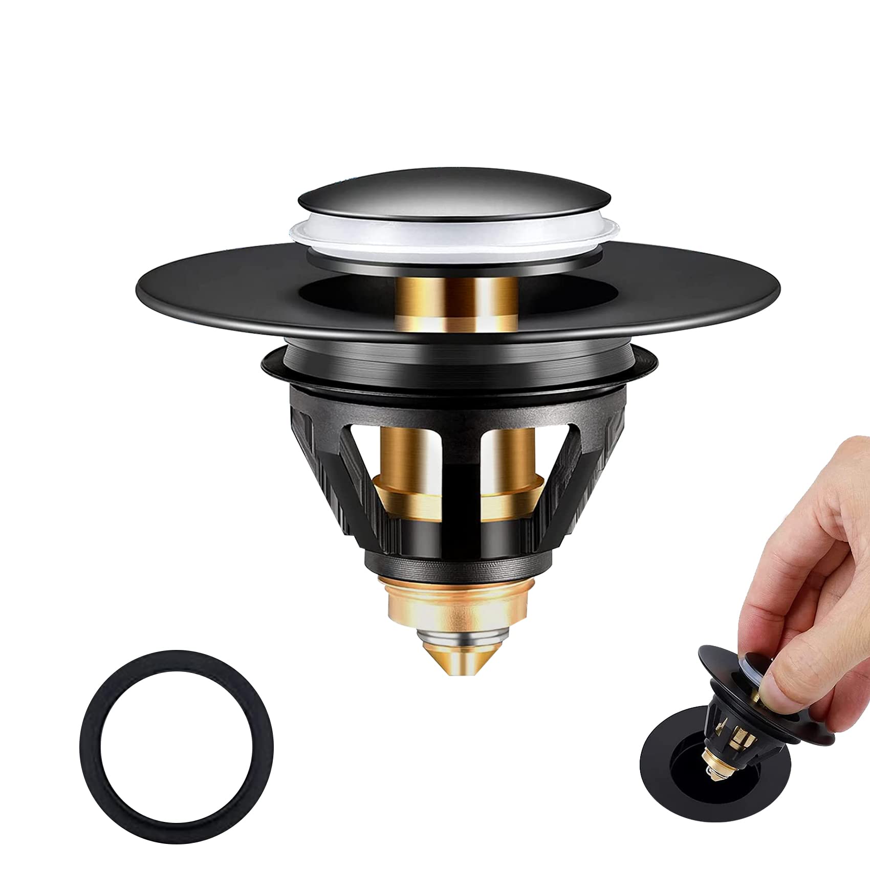 Sink Plug, Bathroom Pop Up Sink Plug Replacement Spring Core Copper ...