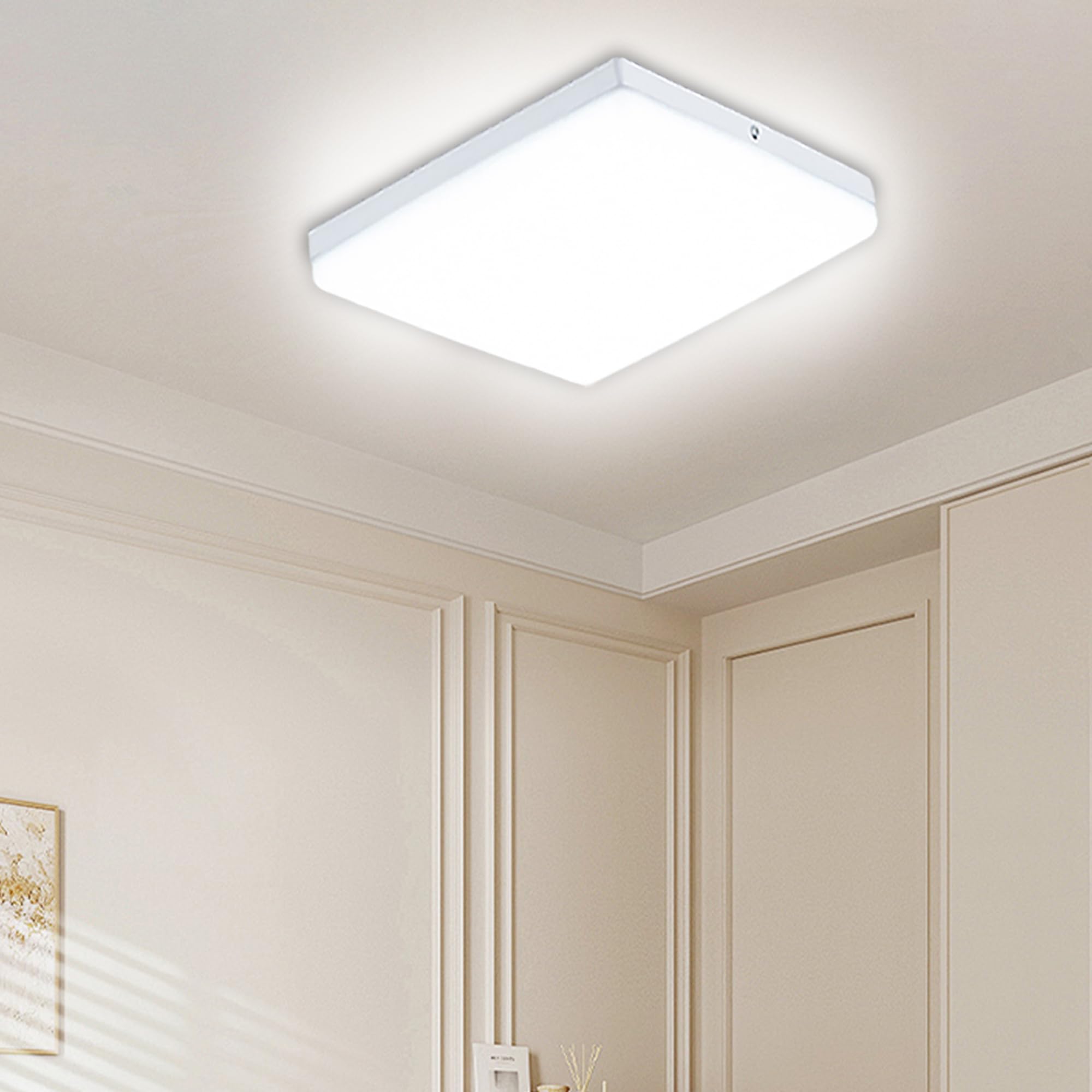 FTL LED Ceiling Light 48W,Bathroom Lights Ceiling 6000K Cool White ...