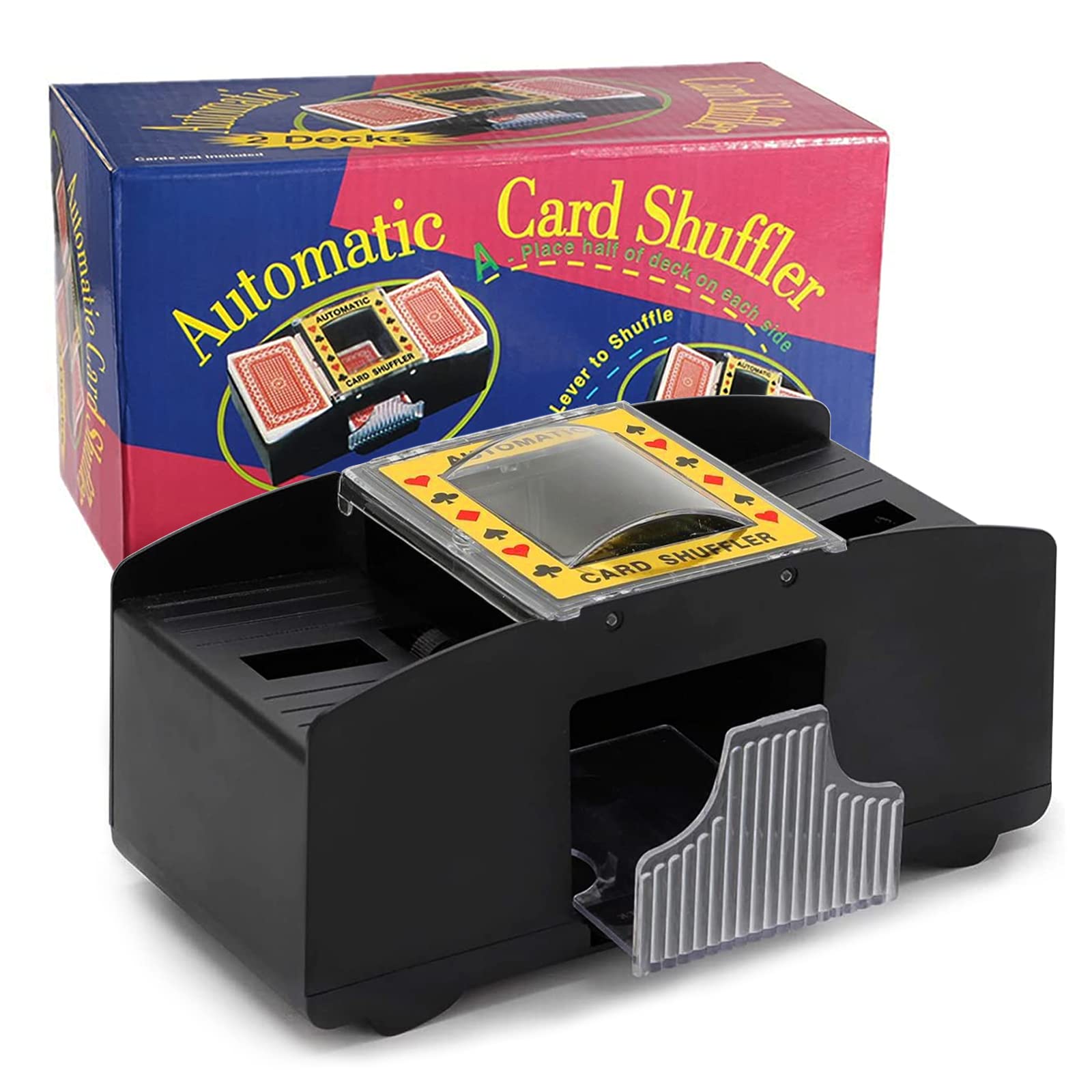 ZAKVOP Automatic Card Shuffler 1-2 Deck, Electric Poker Card Shuffler ...