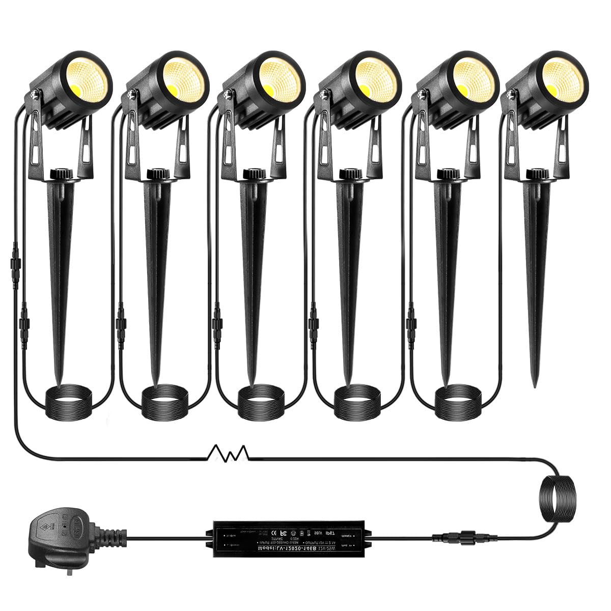 ECOWHO 21m Extendable to 8 Garden Lights Mains Powered Premium ...