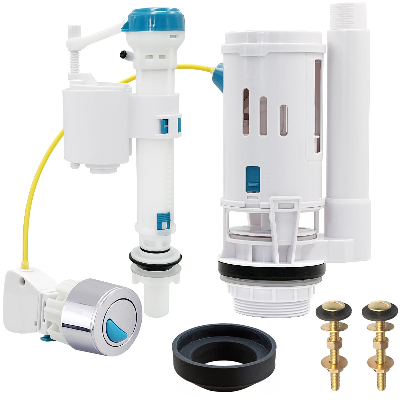 Apragaz Toilet Flush System Replacement, Dual Flush and Fill Toilet ...