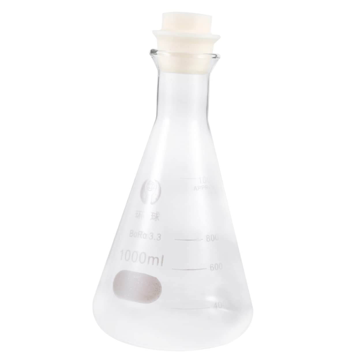 VILLFUL Glass Flask 1pc Shot Glass with Lid Graduated Flask Conical Flask for Chemistry Glass ...